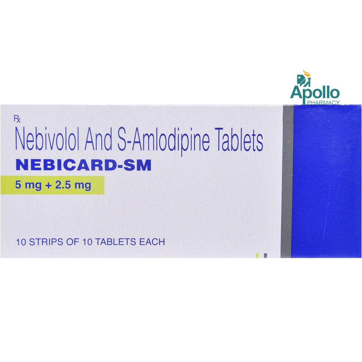 Nebicard-SM Tablet 10's Price, Uses, Side Effects, Composition - Apollo Pharmacy
