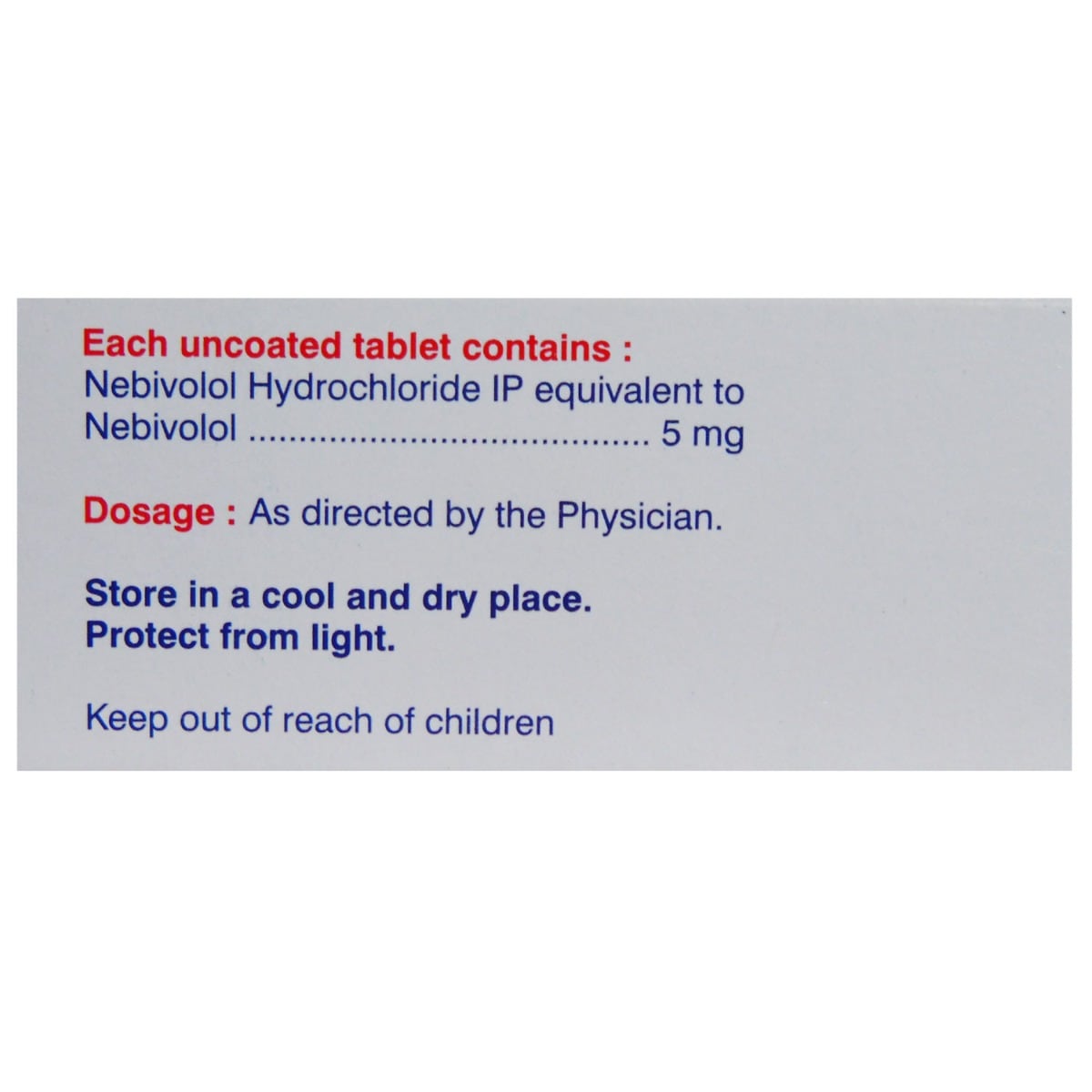 Nebicip 5 Tablet 10's Price, Uses, Side Effects, Composition - Apollo ...