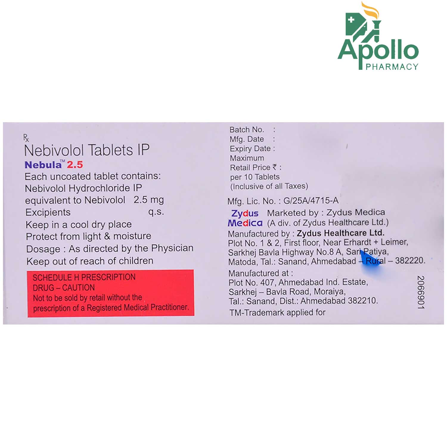 Nebula 2.5 Tablet 10's Price, Uses, Side Effects, Composition - Apollo ...