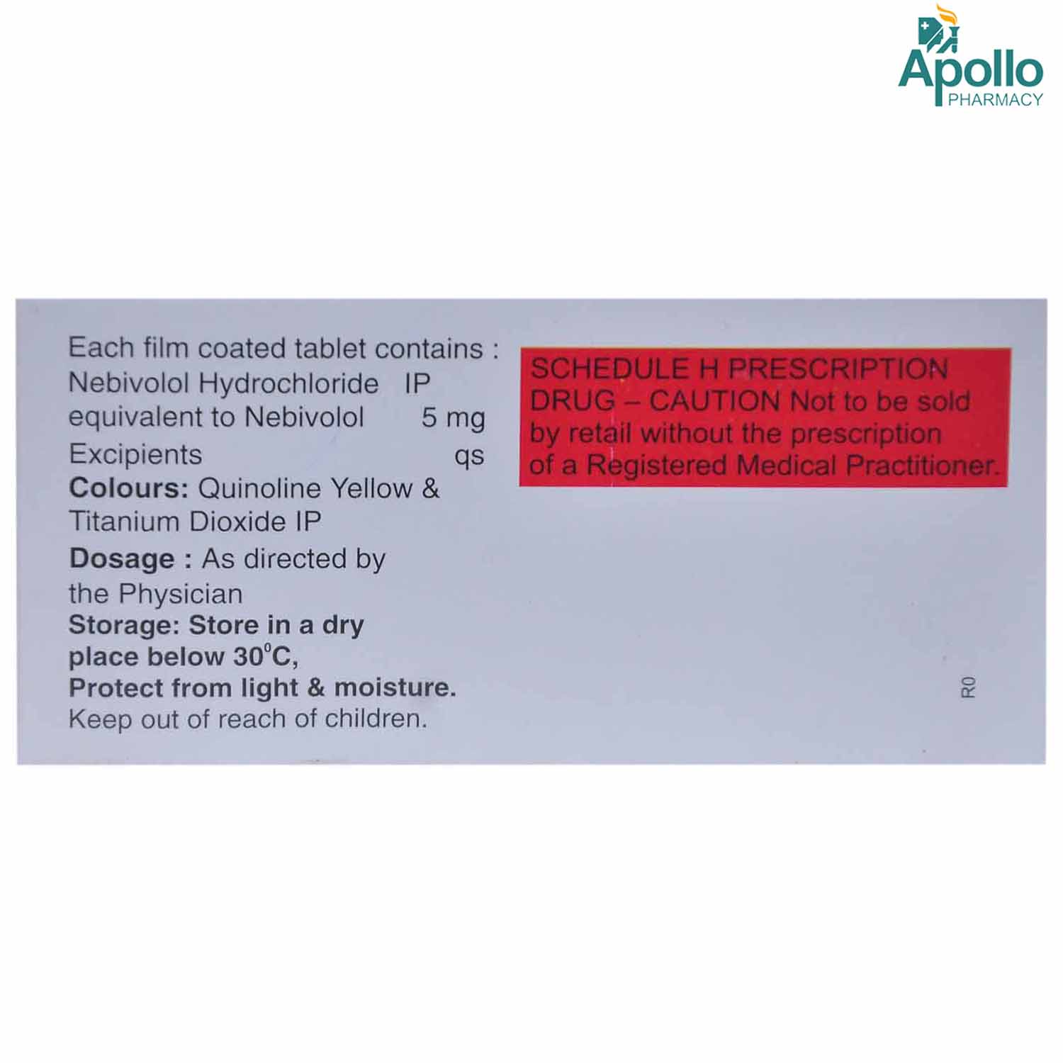 Nebiqol-5 Tablet 10's Price, Uses, Side Effects, Composition - Apollo ...