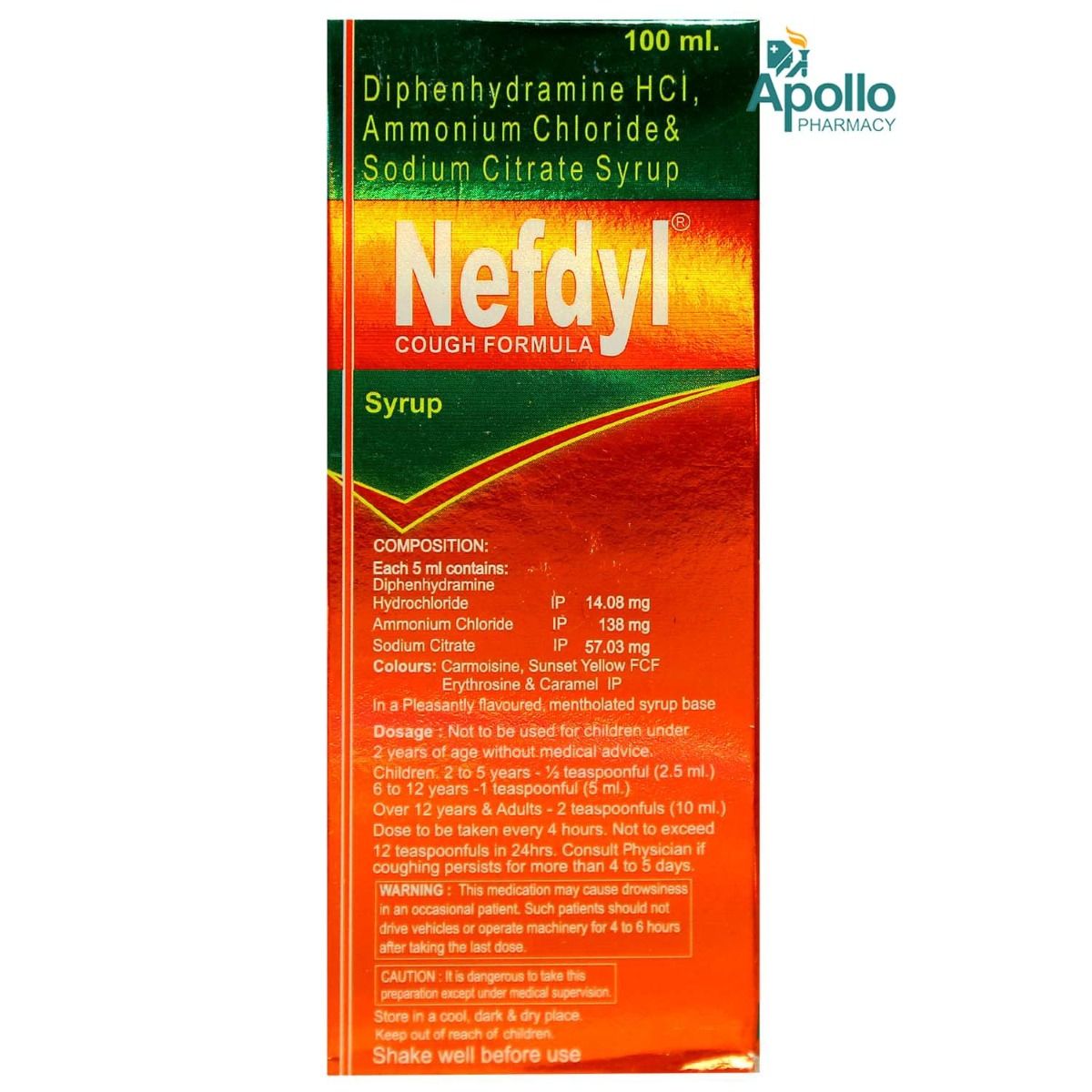 Nefdyl Syrup 100 ml Price, Uses, Side Effects, Composition - Apollo ...