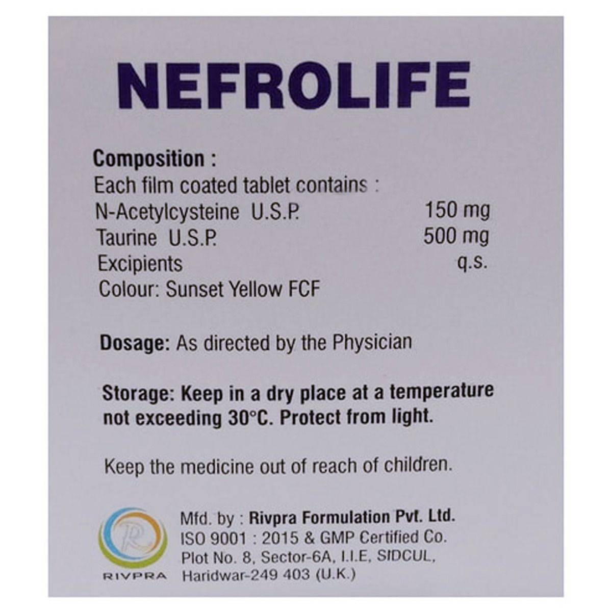 Nefrolife Tablet 10's Price, Uses, Side Effects, Composition - Apollo ...