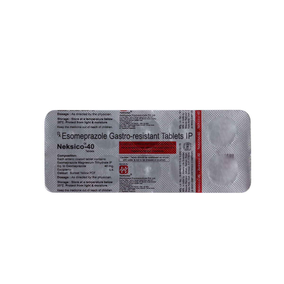 Neksico-40 Tablet 10's Price, Uses, Side Effects, Composition - Apollo ...
