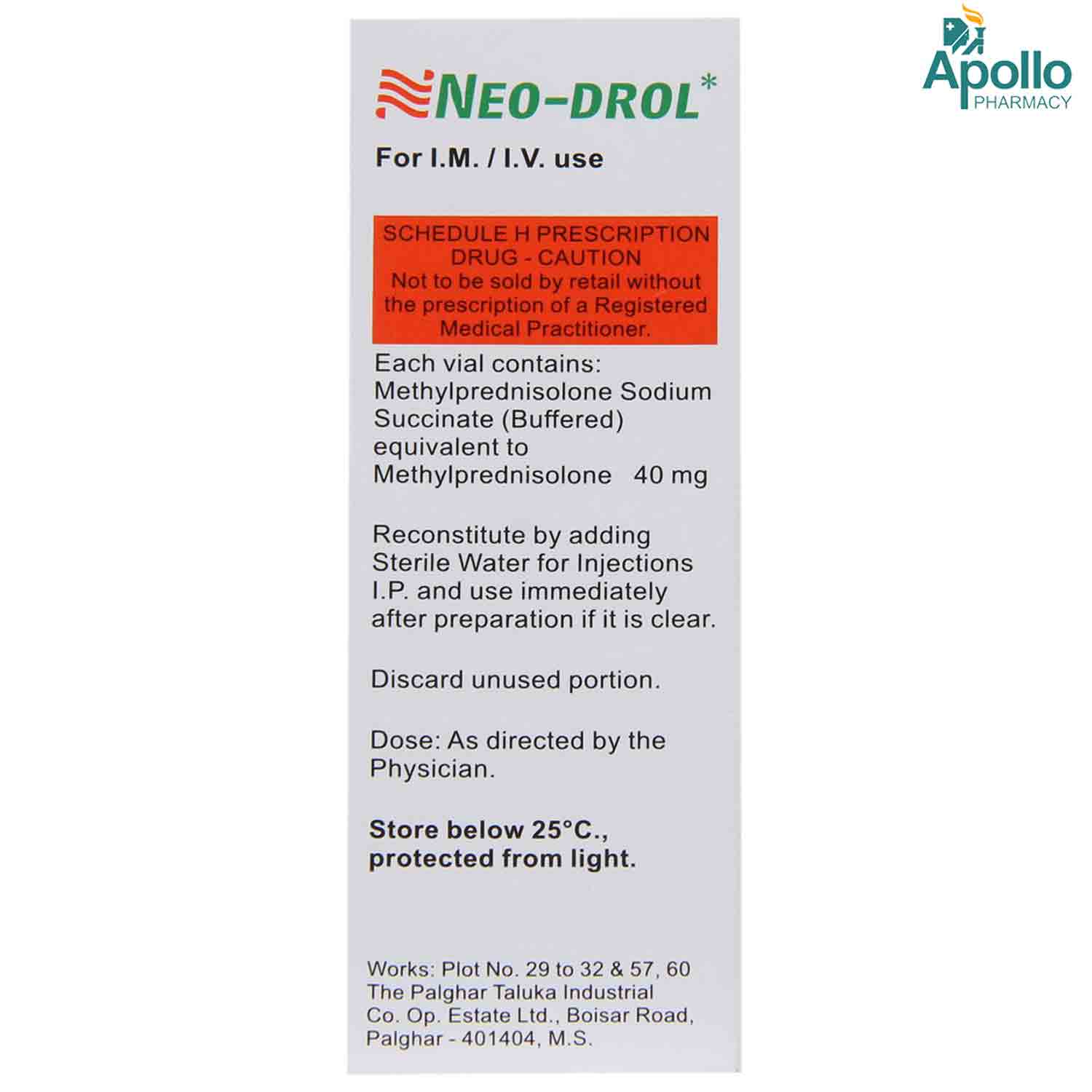 Neo-Drol 40 mg Injection 1's Price, Uses, Side Effects, Composition ...