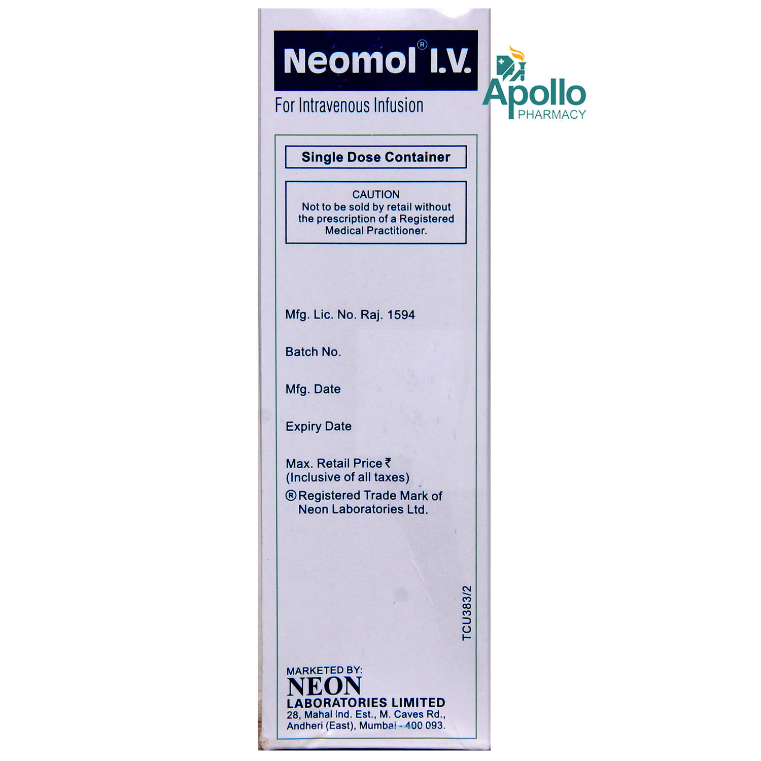 Neomol Infusion 100 ml Price, Uses, Side Effects, Composition - Apollo ...