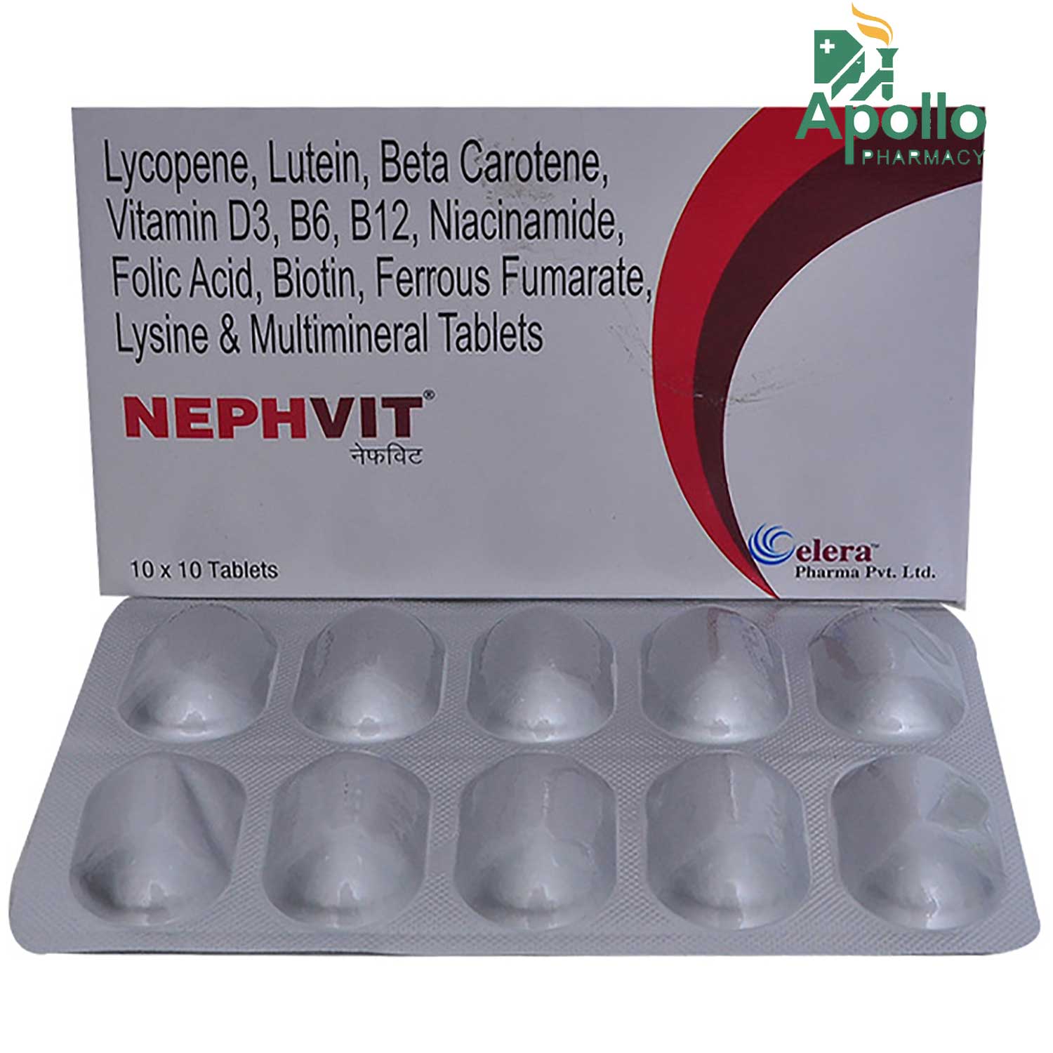 Nephvit Tablet 10's Price, Uses, Side Effects, Composition - Apollo ...