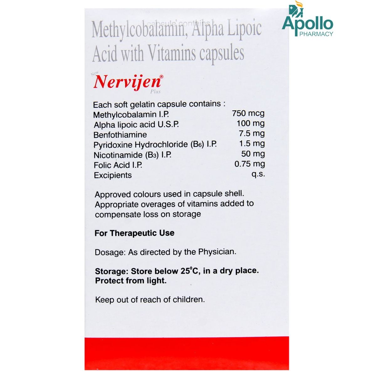 Nervijen Plus Capsule 10's Price, Uses, Side Effects, Composition ...