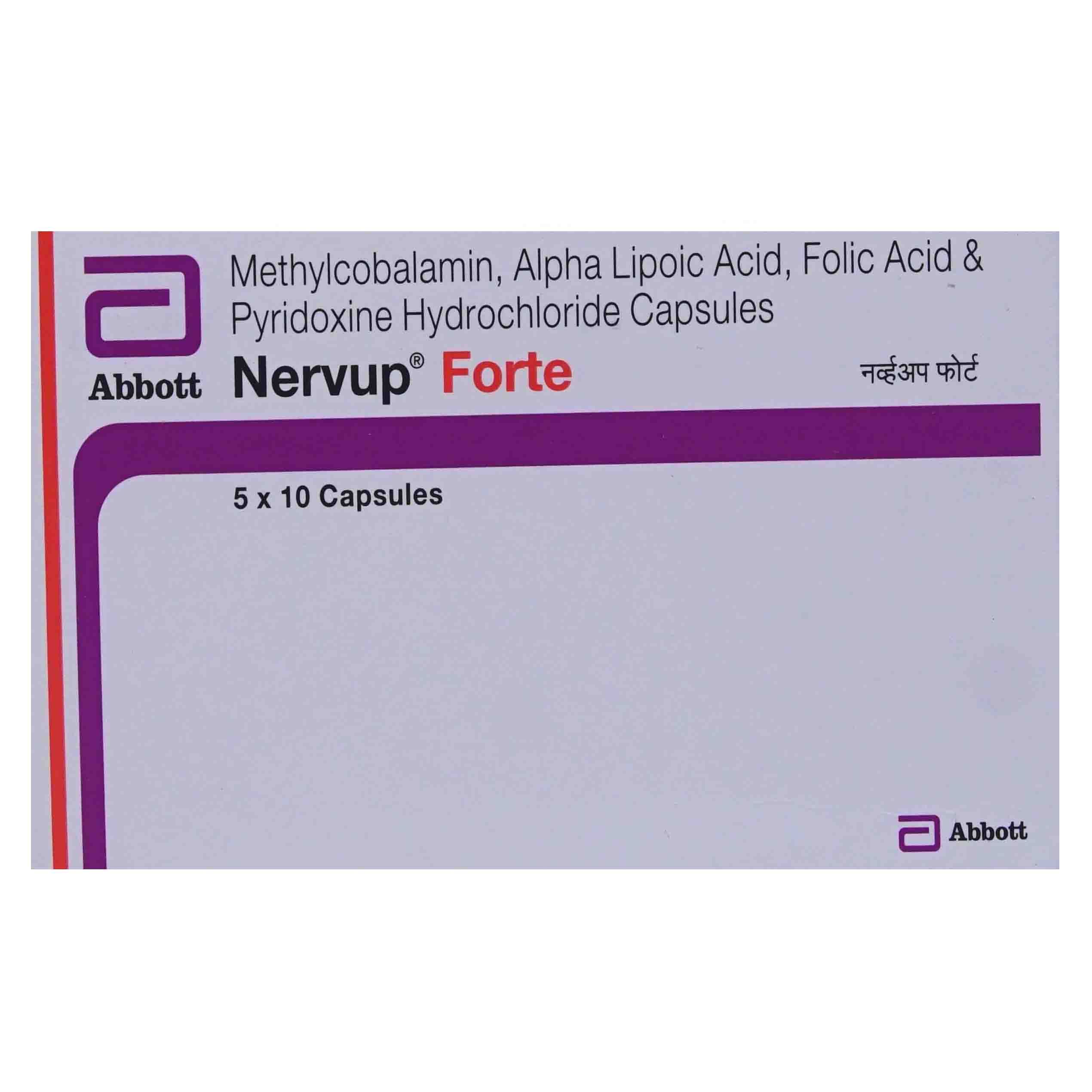 Nervup Forte Capsule 10's Price, Uses, Side Effects, Composition ...