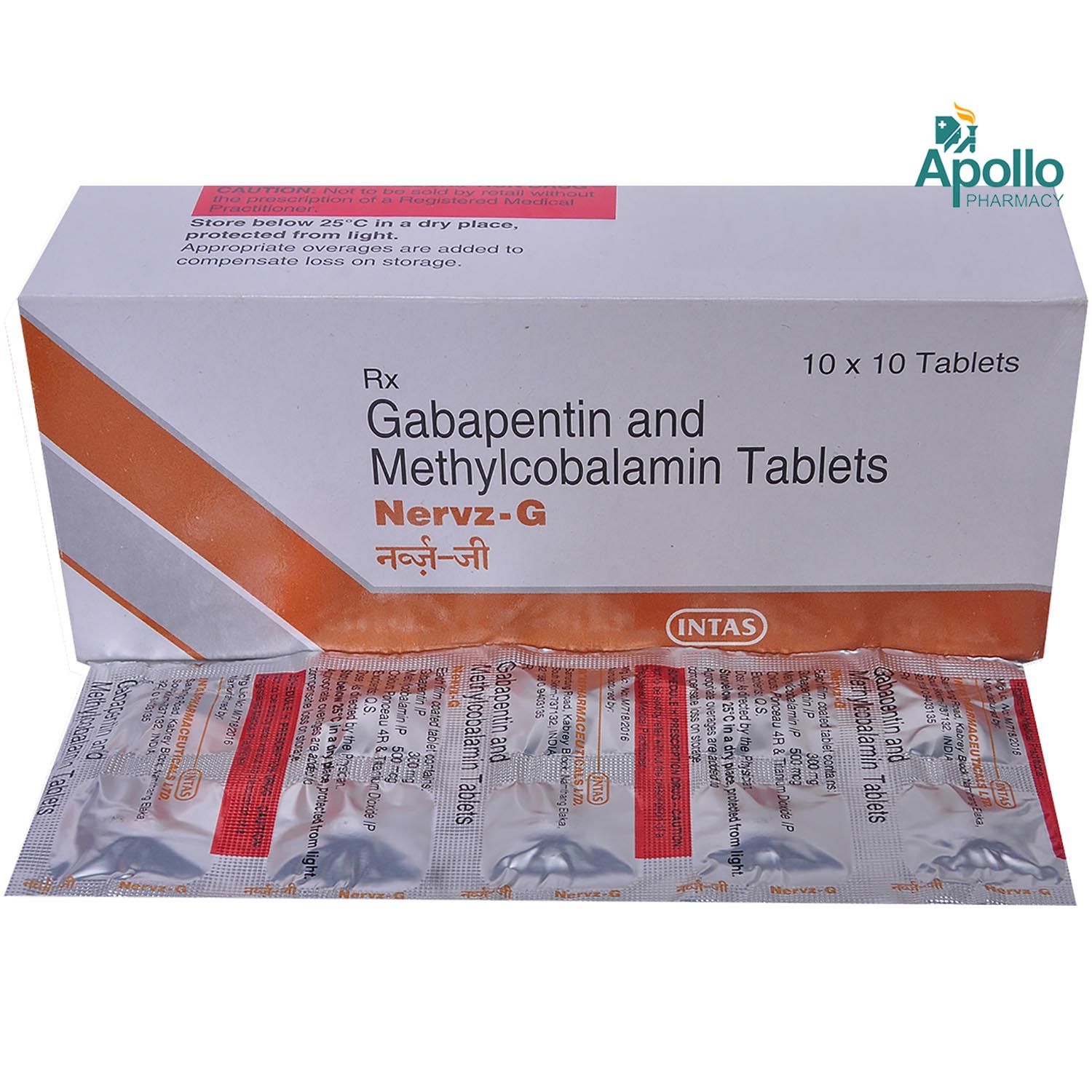 Nervz-G Tablet 10's Price, Uses, Side Effects, Composition - Apollo ...