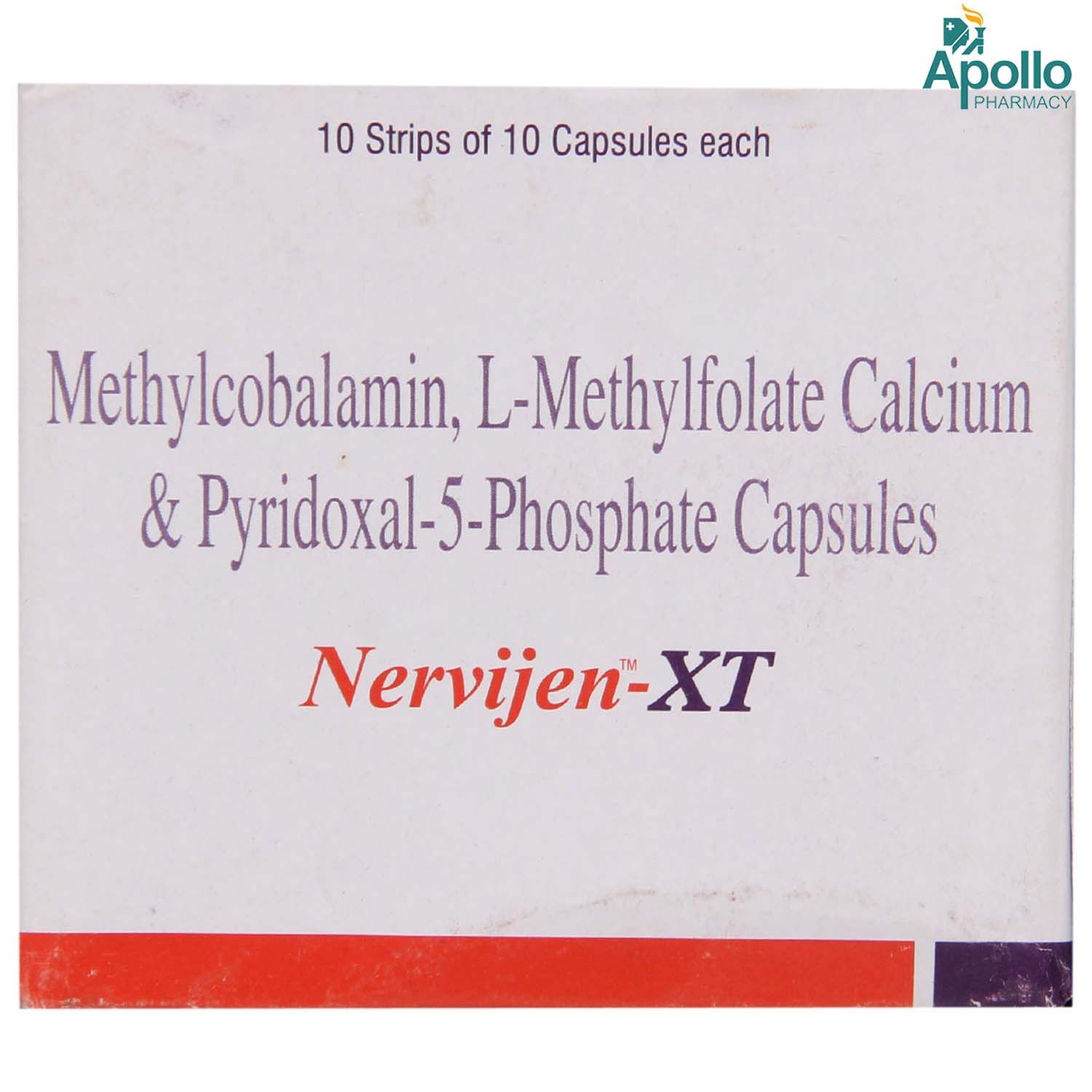 Nervijen XT Capsule 10's Price, Uses, Side Effects, Composition ...