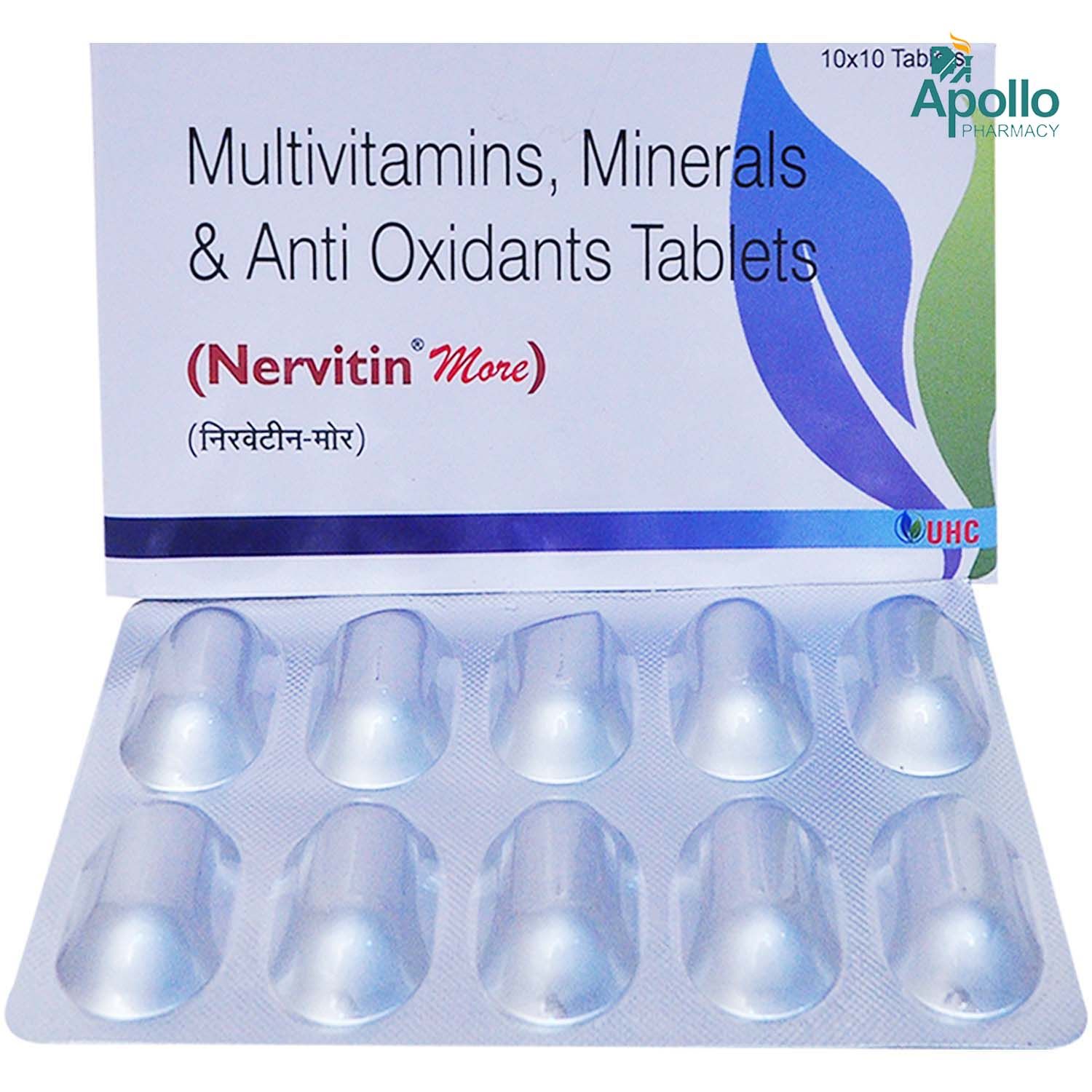 NERVITIN MORE TABLET 10'S Price, Uses, Side Effects, Composition ...