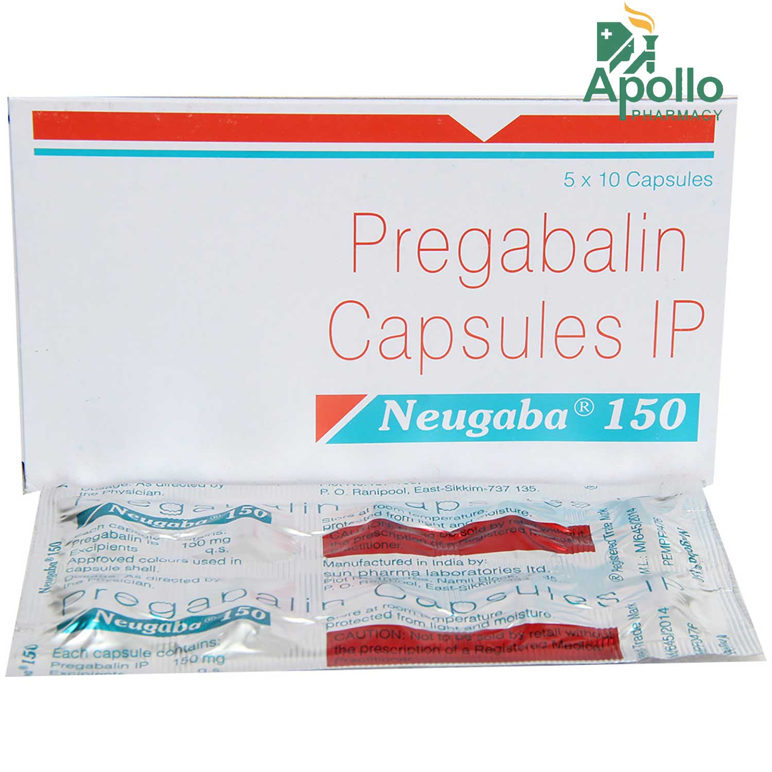 NEUGABA 150MG CAPSULE Price, Uses, Side Effects, Composition - Apollo ...