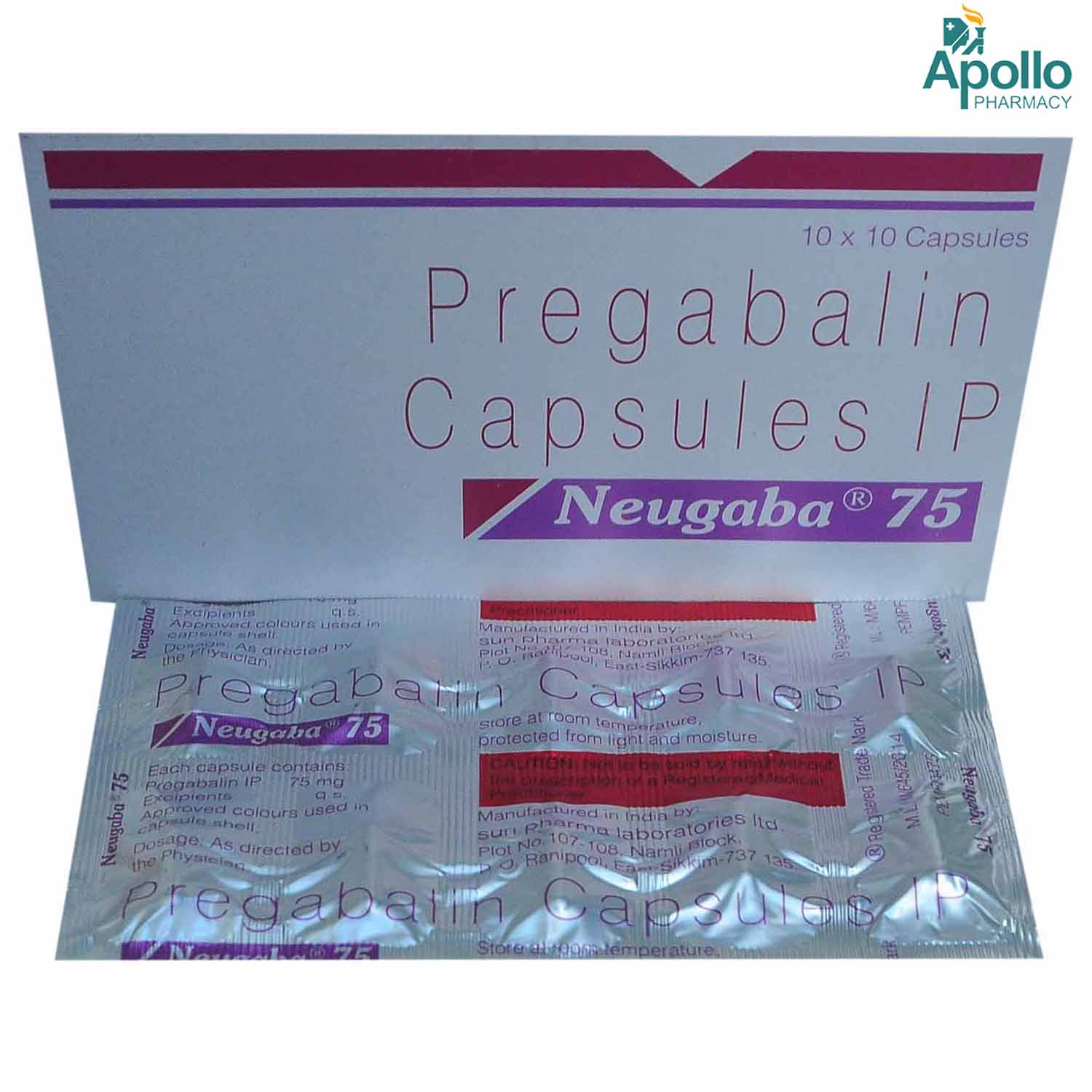 Neugaba 75 Capsule 10's Price, Uses, Side Effects, Composition - Apollo ...