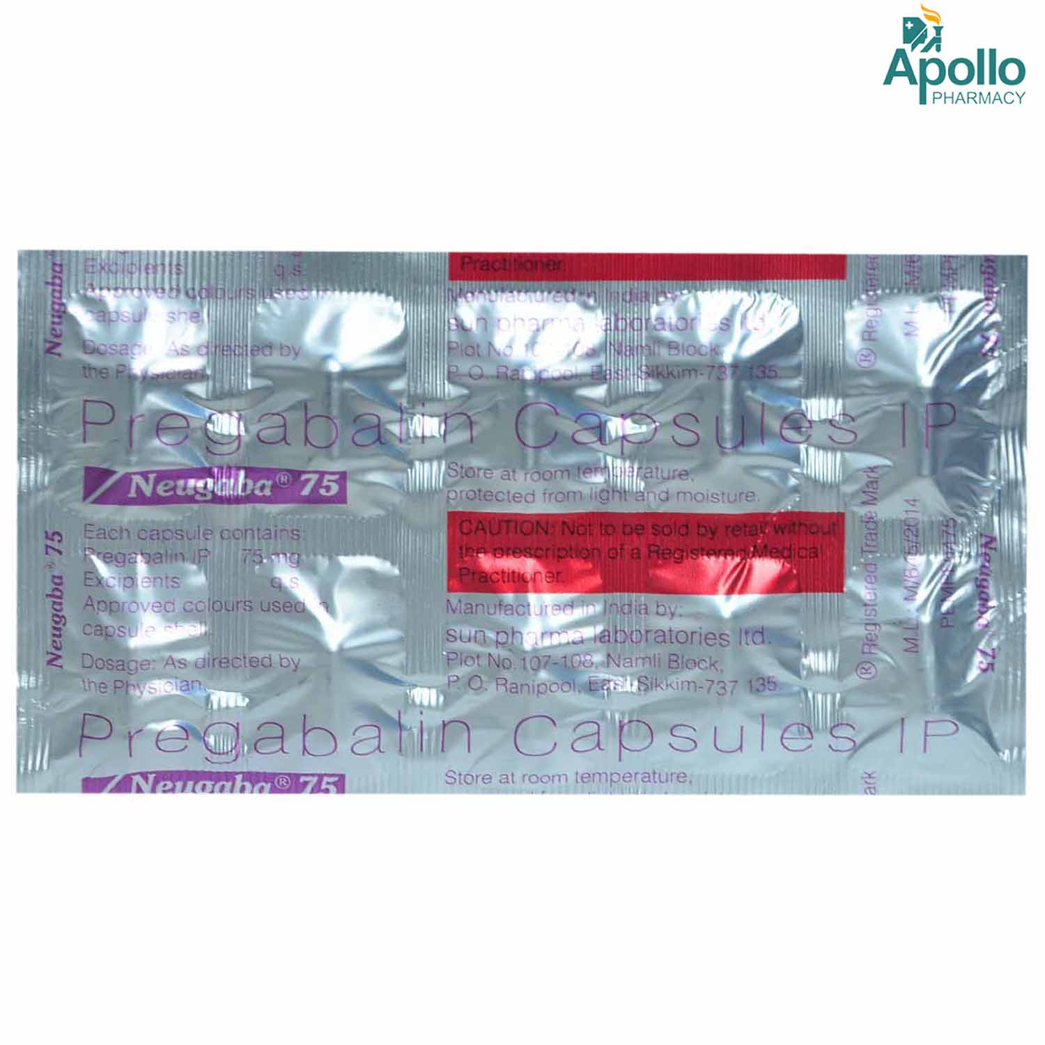 Neugaba 75 Capsule 10's Price, Uses, Side Effects, Composition - Apollo ...