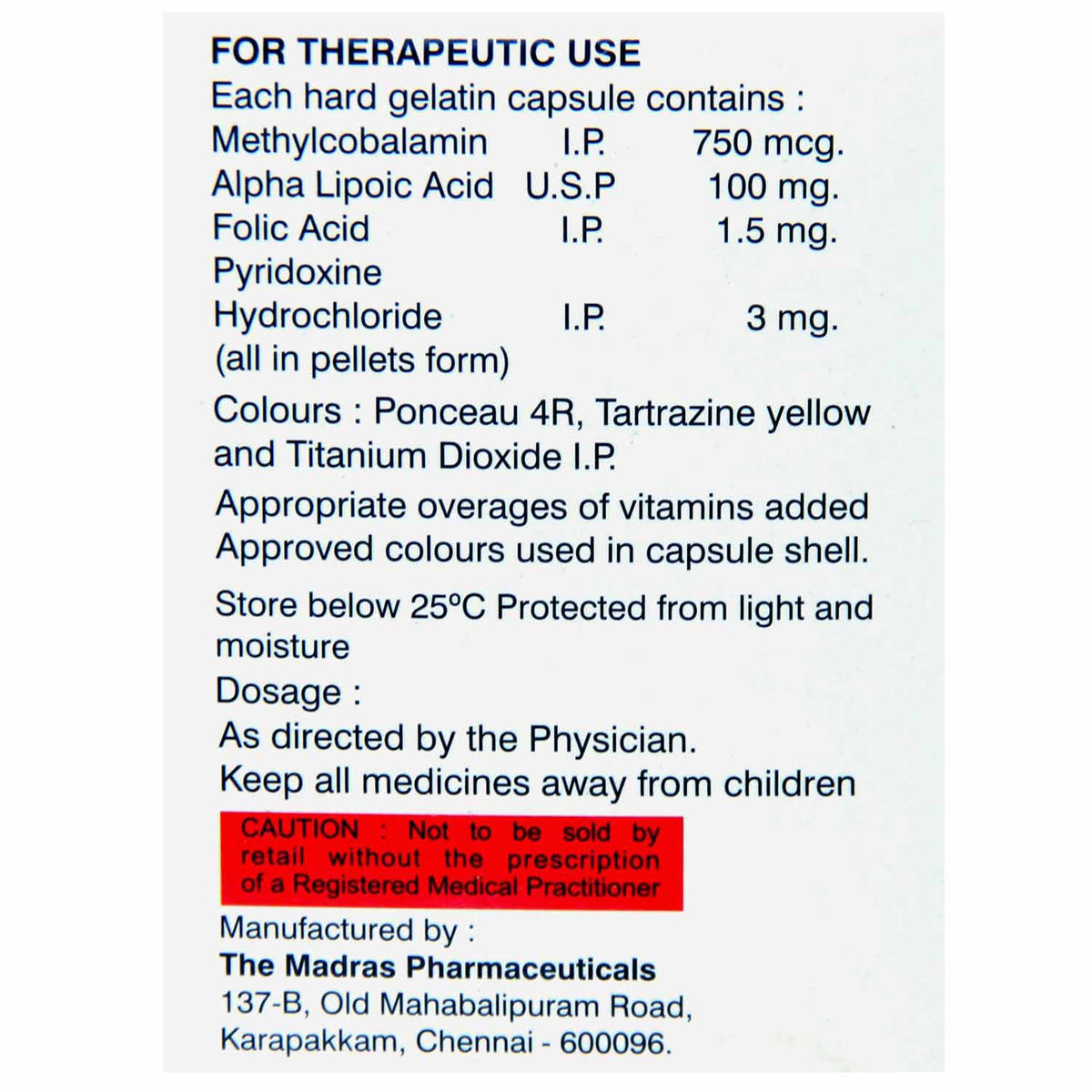 Neuromed-Plus Capsule 10's Price, Uses, Side Effects, Composition ...