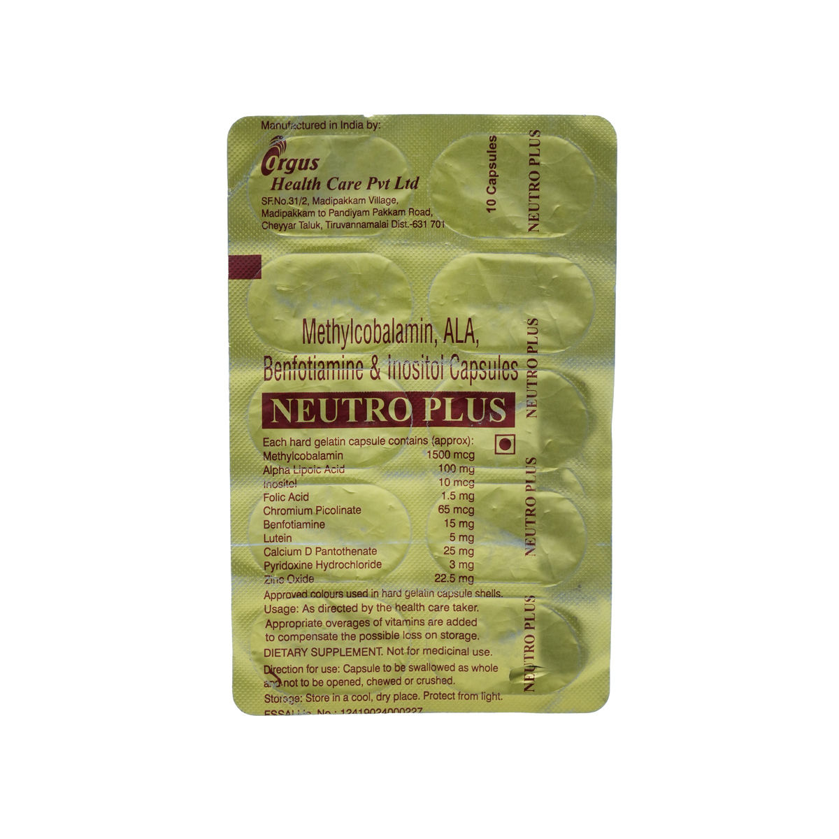 Neutro Plus Capsule 10's Price, Uses, Side Effects, Composition ...