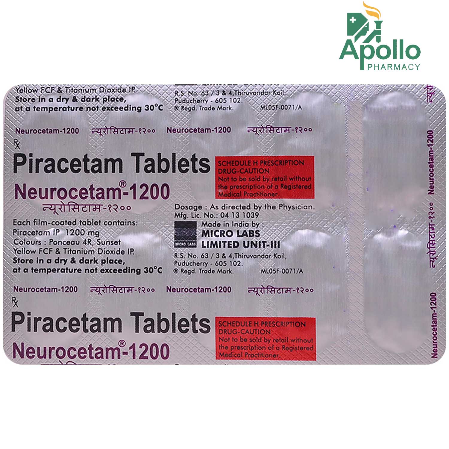 Neurocetam-1200 Tablet 10's Price, Uses, Side Effects, Composition ...