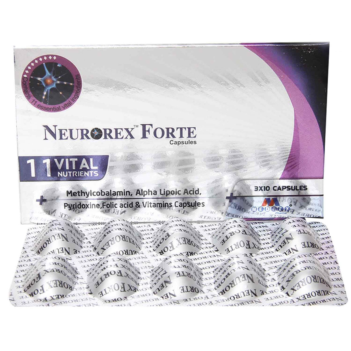 Neurorex Forte Capsule 10's Price, Uses, Side Effects, Composition ...