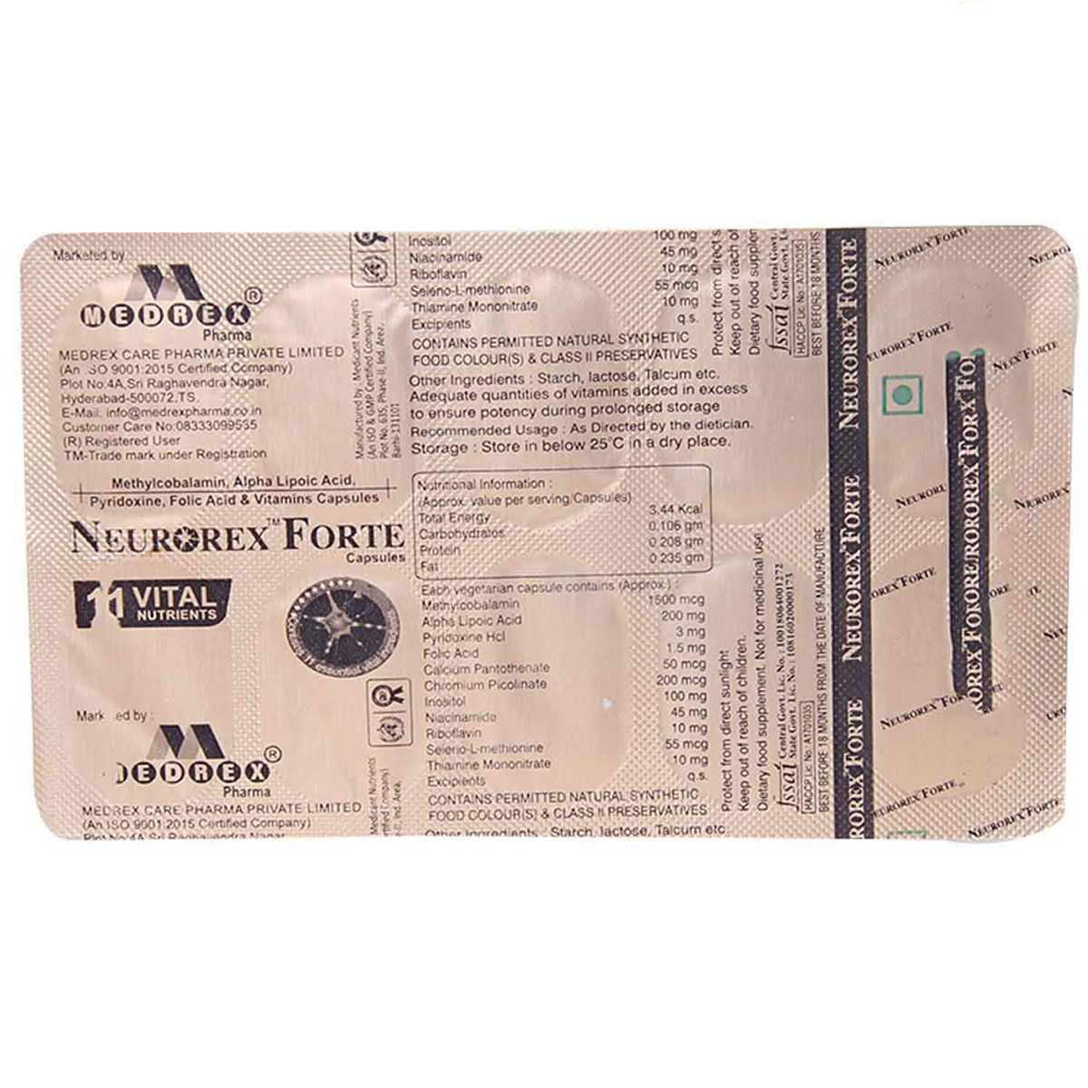 Neurorex Forte Capsule 10's Price, Uses, Side Effects, Composition ...