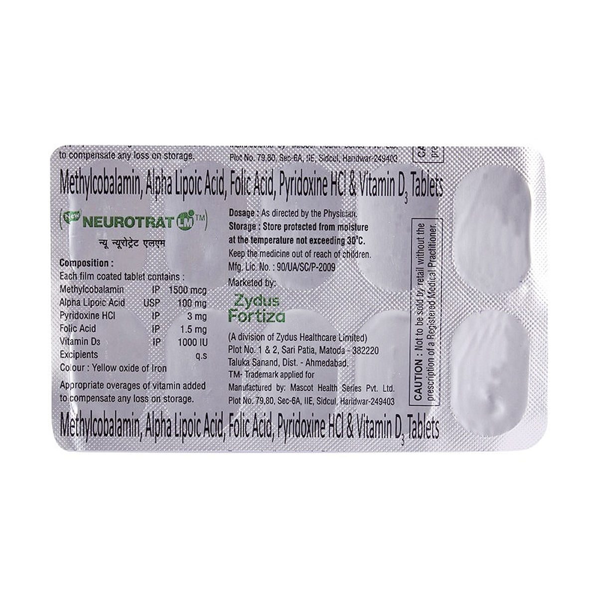 Neurotrat LM Tablet 10's Price, Uses, Side Effects, Composition ...