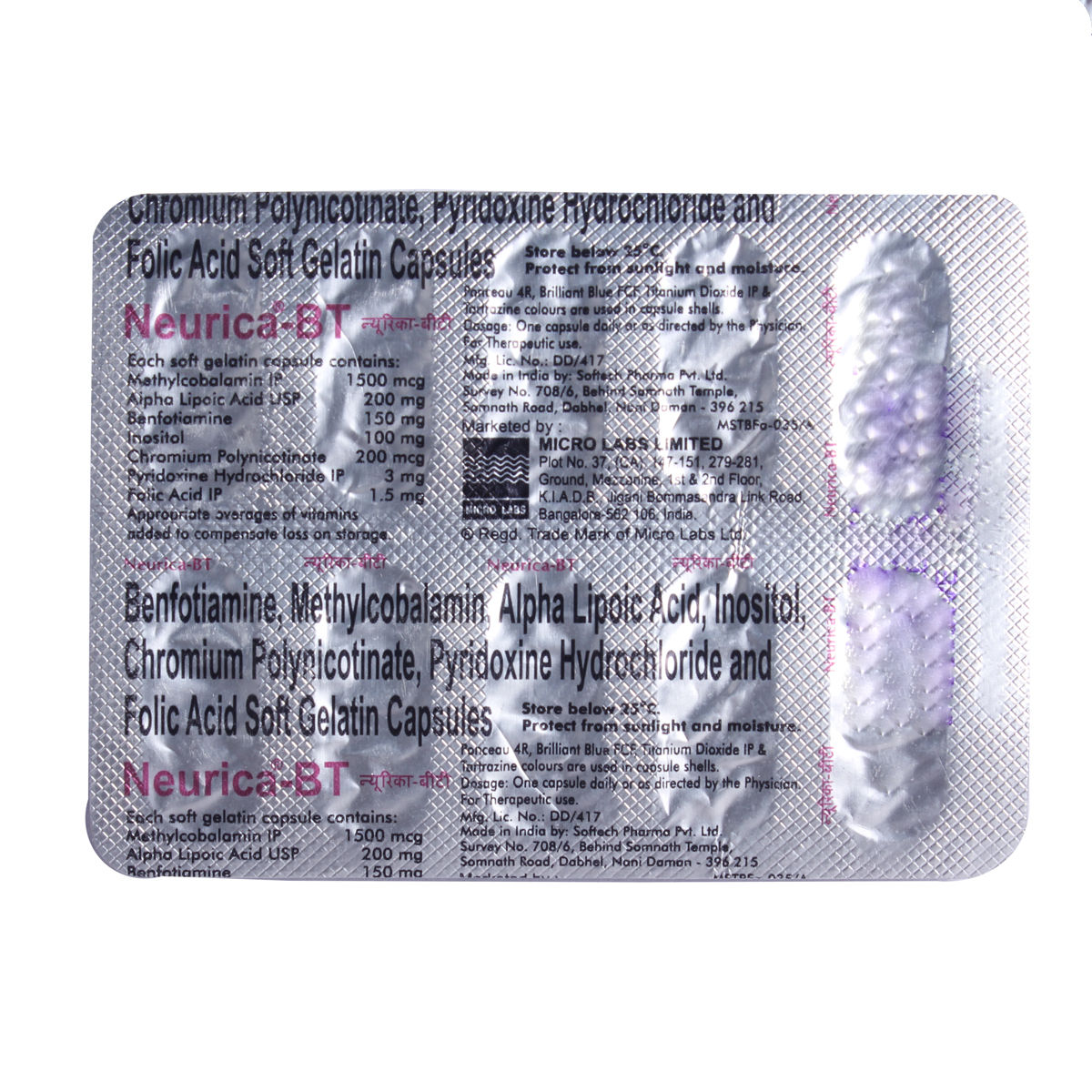 Neurica-BT Capsule 10's Price, Uses, Side Effects, Composition - Apollo ...