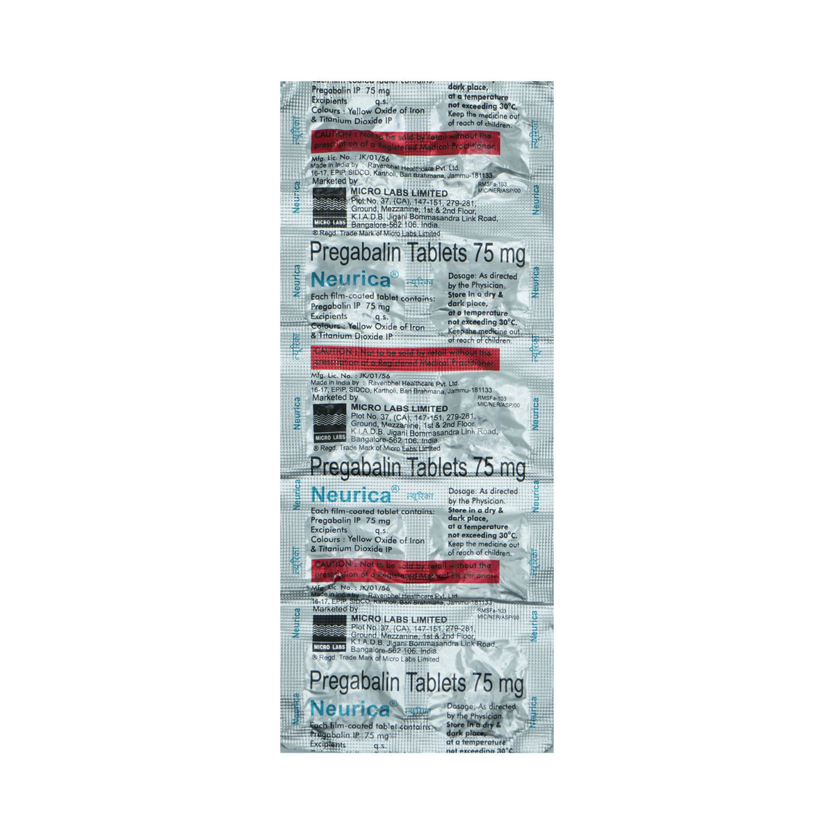 Neurica 75mg Tablet 10's Price, Uses, Side Effects, Composition ...