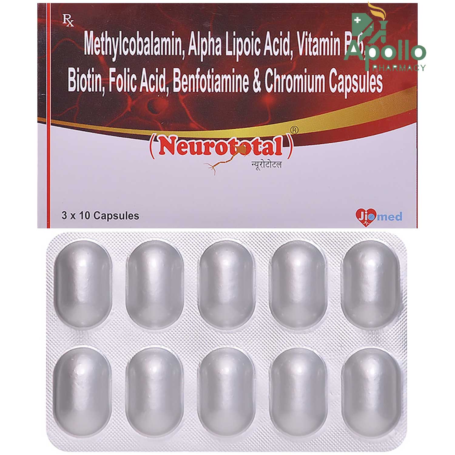 Neurototal Capsule 10's Price, Uses, Side Effects, Composition - Apollo ...