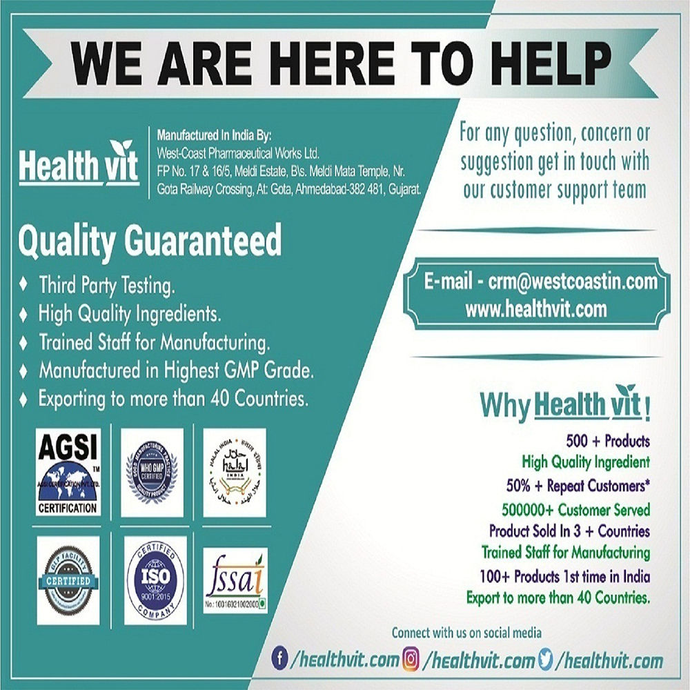 Healthvit Alpha Lipoic Acid 300mg, 60 Capsules Price, Uses, Side ...