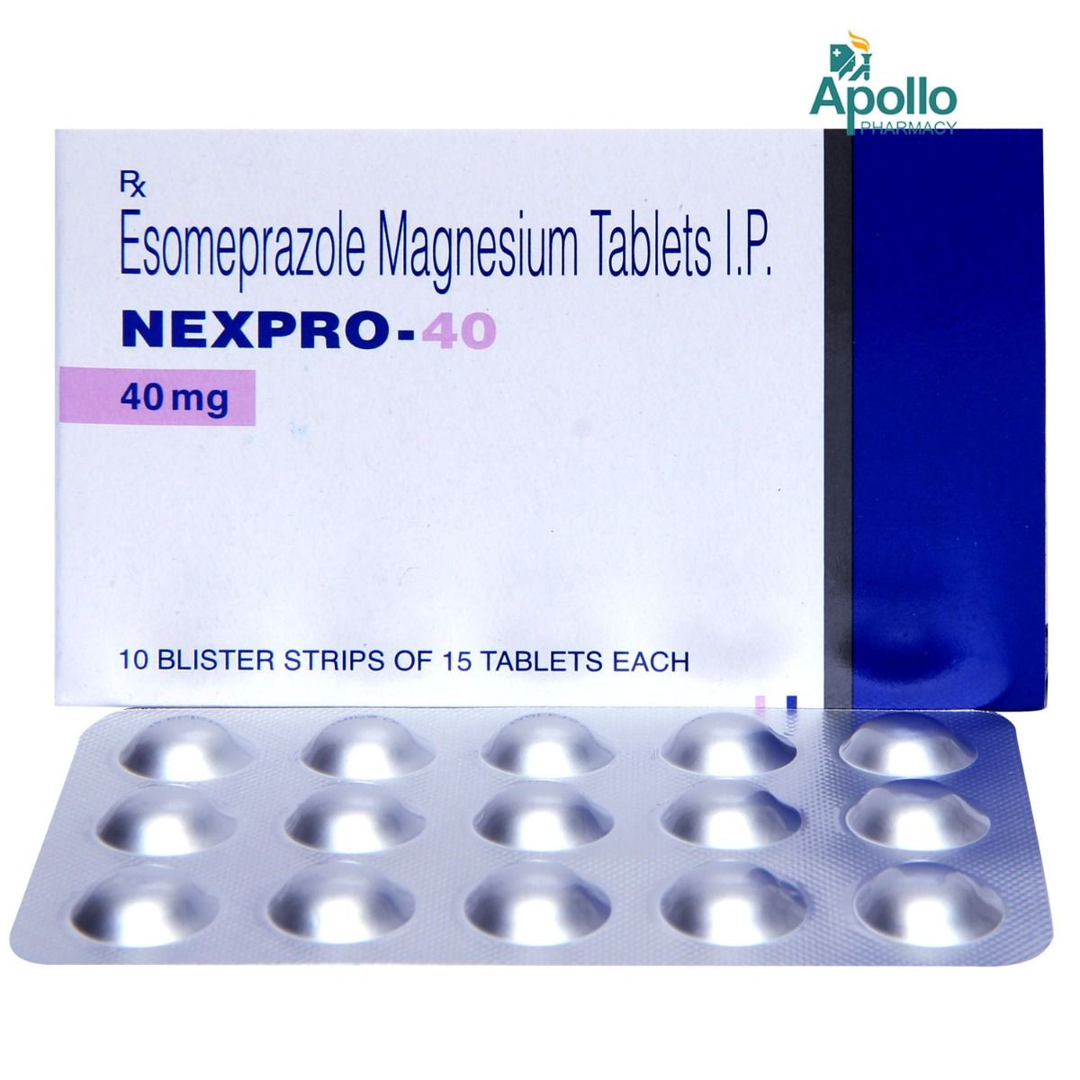 Nexpro-40 Tablet 15's Price, Uses, Side Effects, Composition - Apollo ...