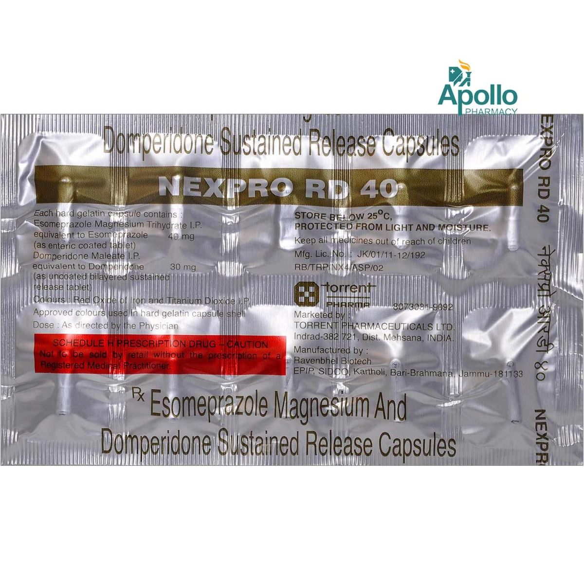 Nexpro RD 40 Capsule 10's Price, Uses, Side Effects, Composition ...