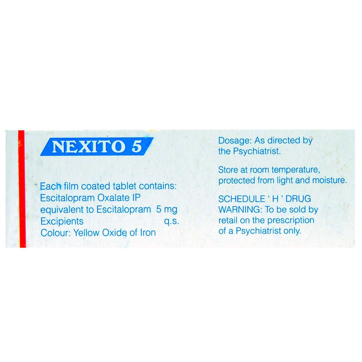 Nexito 5 Tablet 10's Price, Uses, Side Effects, Composition - Apollo ...