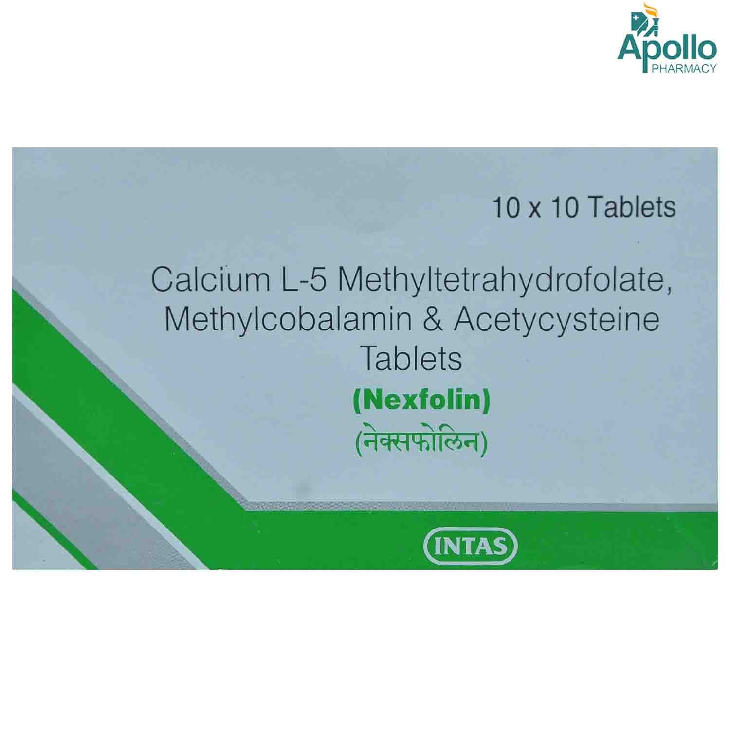 Nexfolin Tablet 10's Price, Uses, Side Effects, Composition - Apollo ...
