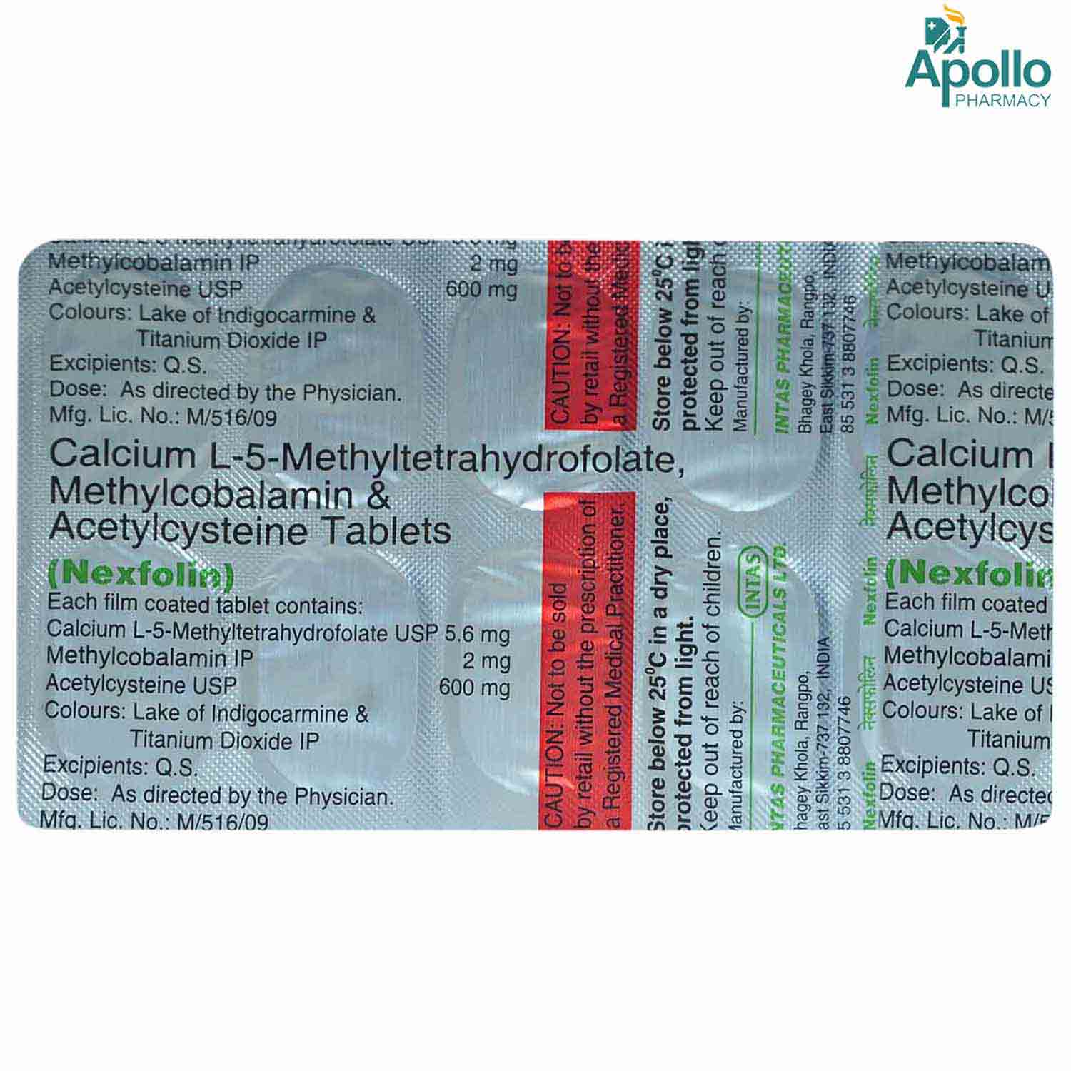 Nexfolin Tablet 10's Price, Uses, Side Effects, Composition - Apollo ...