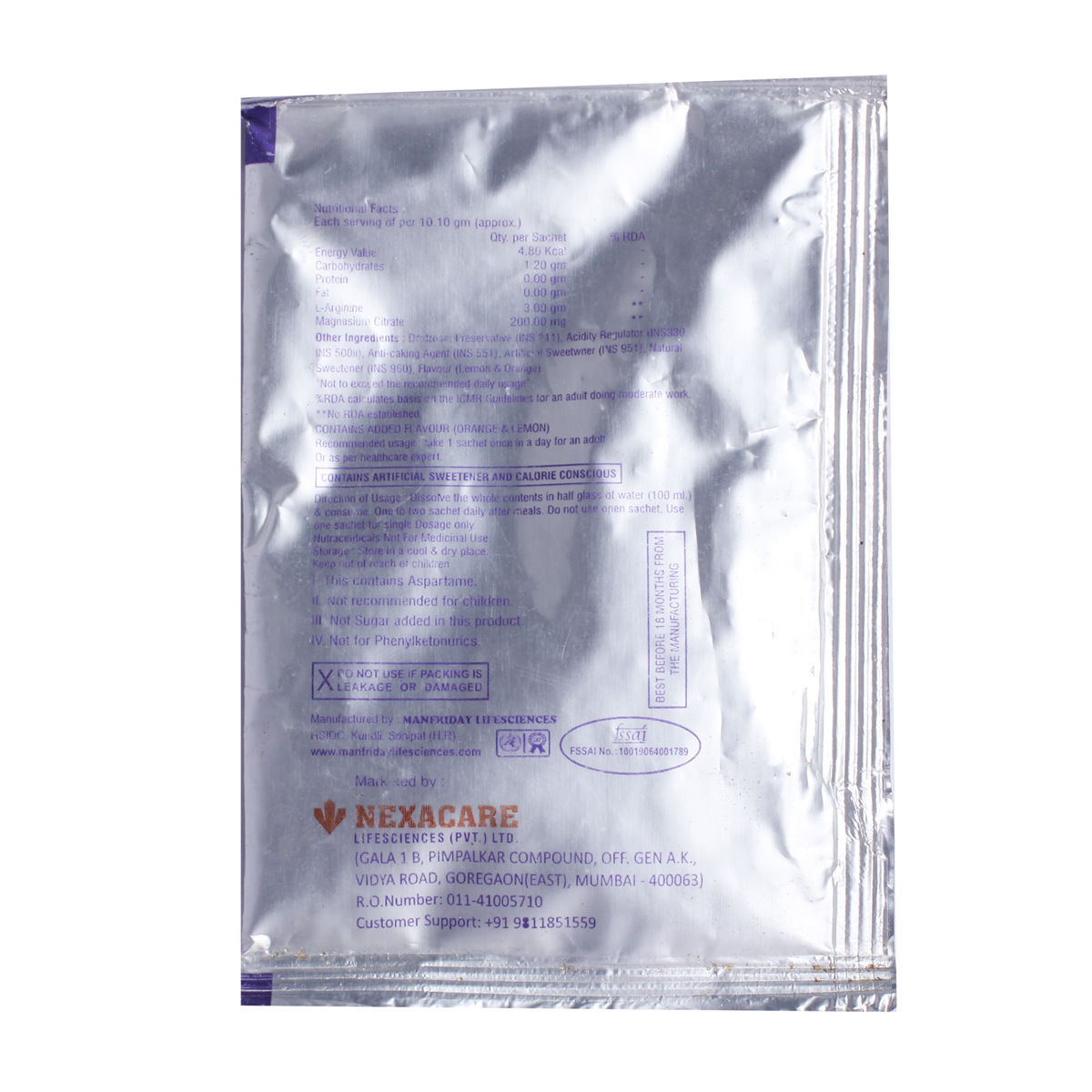 Nexargin SF Sachet 10 gm Price, Uses, Side Effects, Composition ...