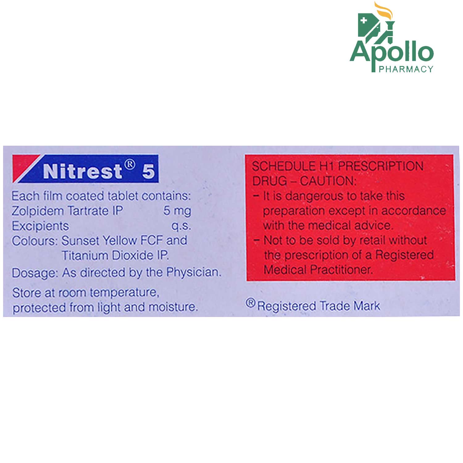 NITREST 5MG TABLET Price, Uses, Side Effects, Composition - Apollo Pharmacy