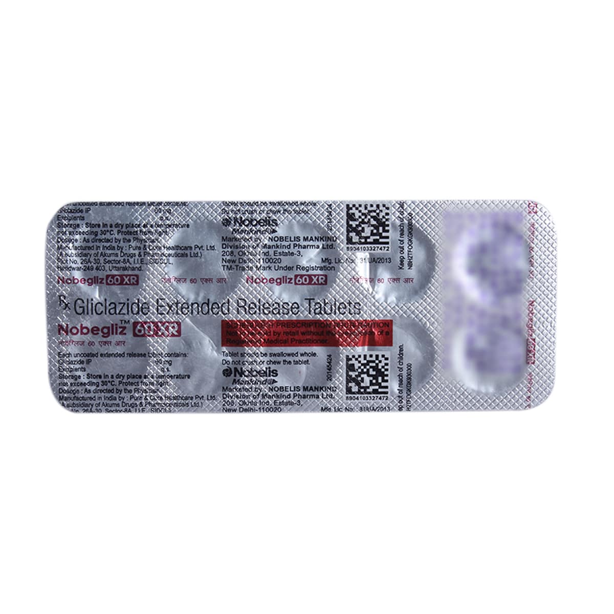 Nobegliz 60 XR Tablet 10's Price, Uses, Side Effects, Composition ...