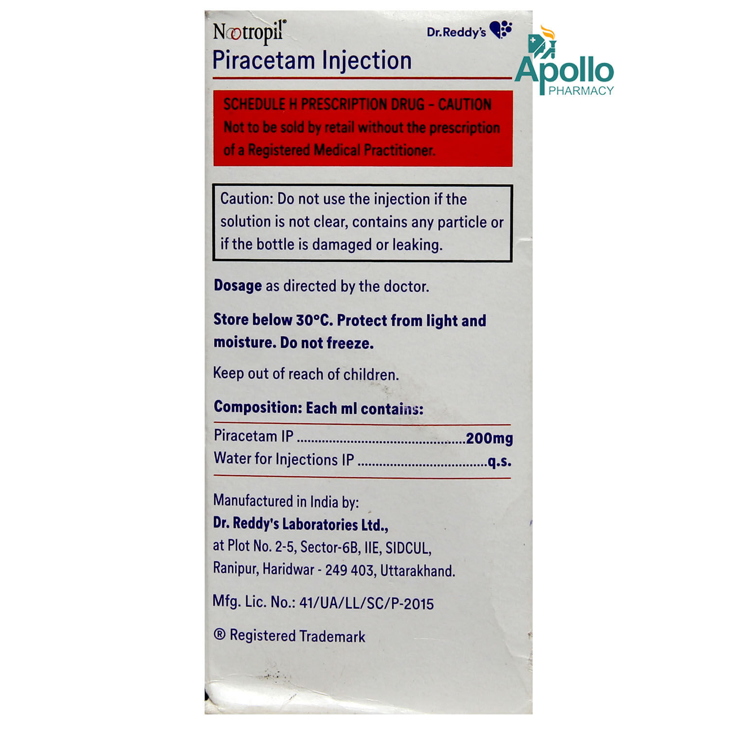 Nootropil Injection 60 ml Price, Uses, Side Effects, Composition ...