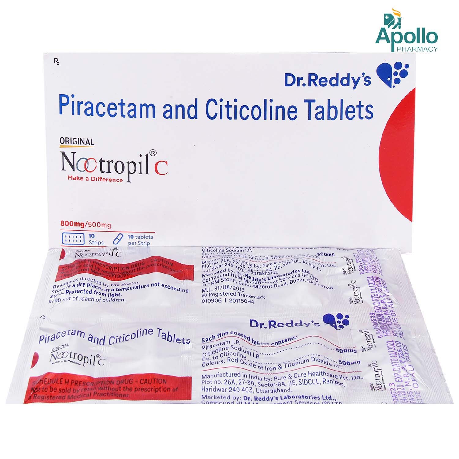Nootropil C Tablet 10'S 10's Price, Uses, Side Effects, Composition ...