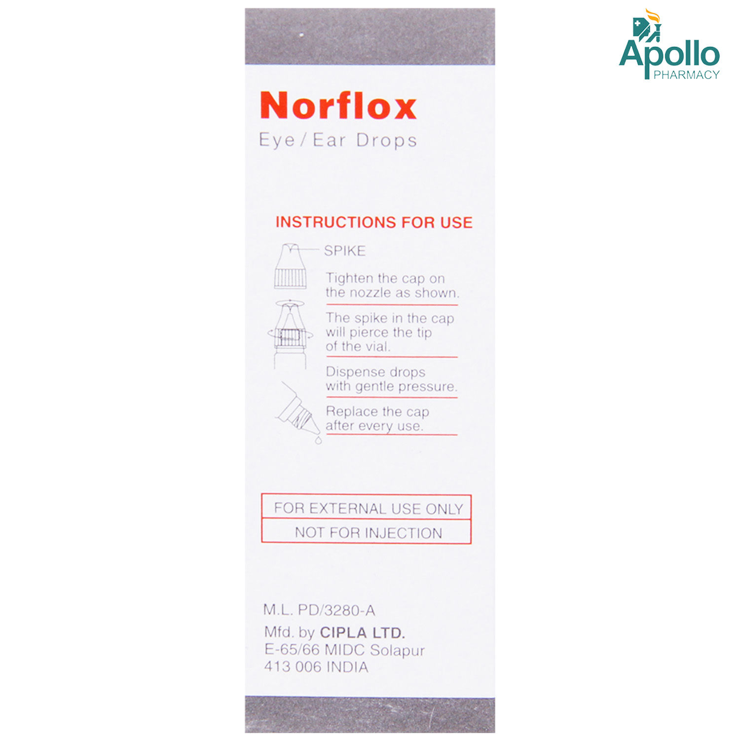 NORFLOX DROPS 10ML Price, Uses, Side Effects, Composition - Apollo Pharmacy