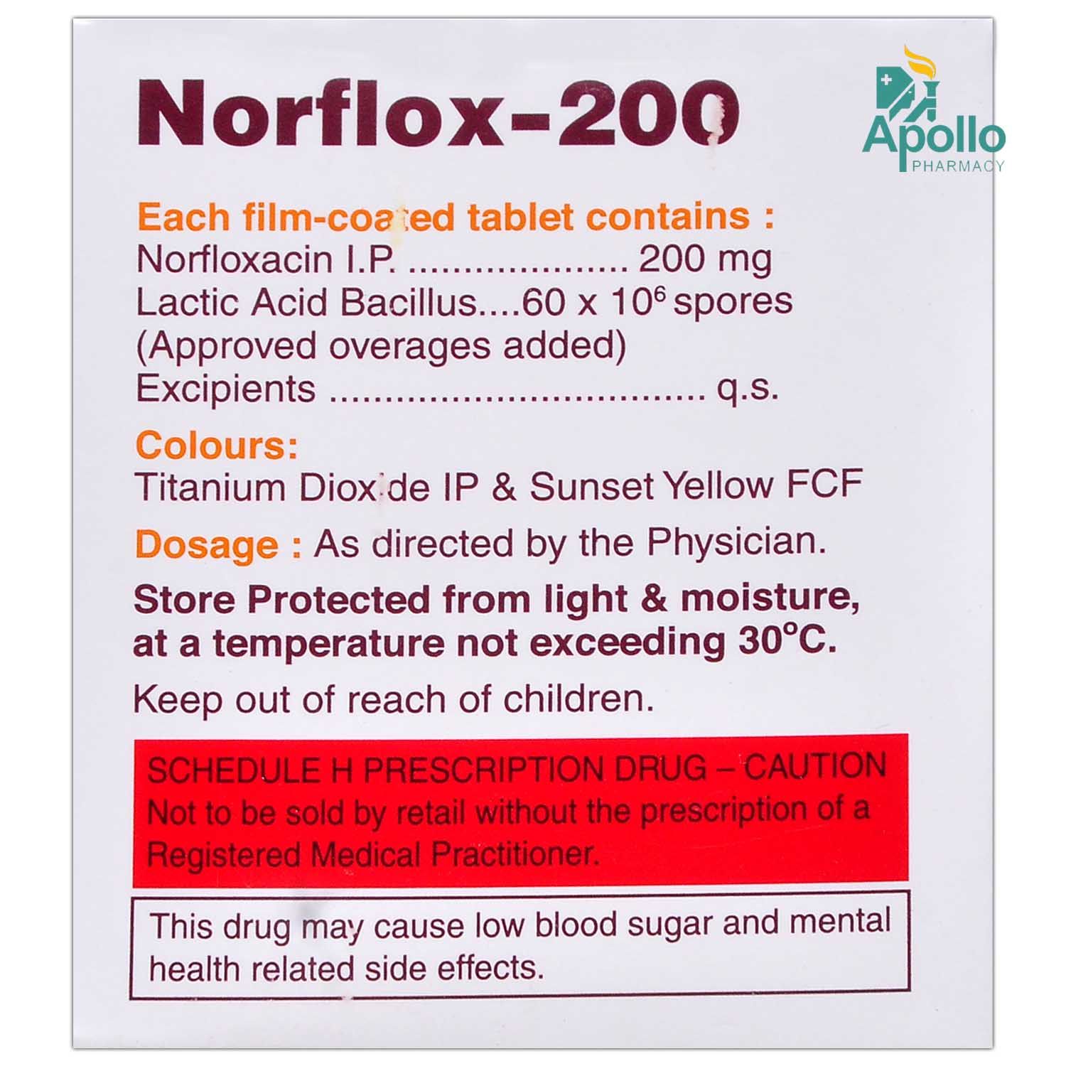 NORFLOX 200MG TABLET Price, Uses, Side Effects, Composition - Apollo ...