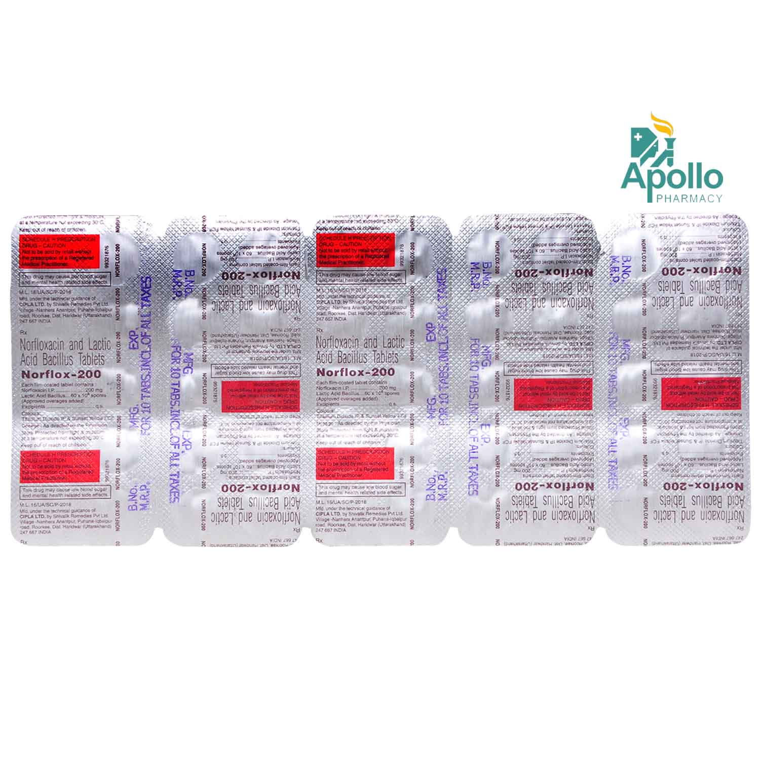 NORFLOX 200MG TABLET Price, Uses, Side Effects, Composition - Apollo ...