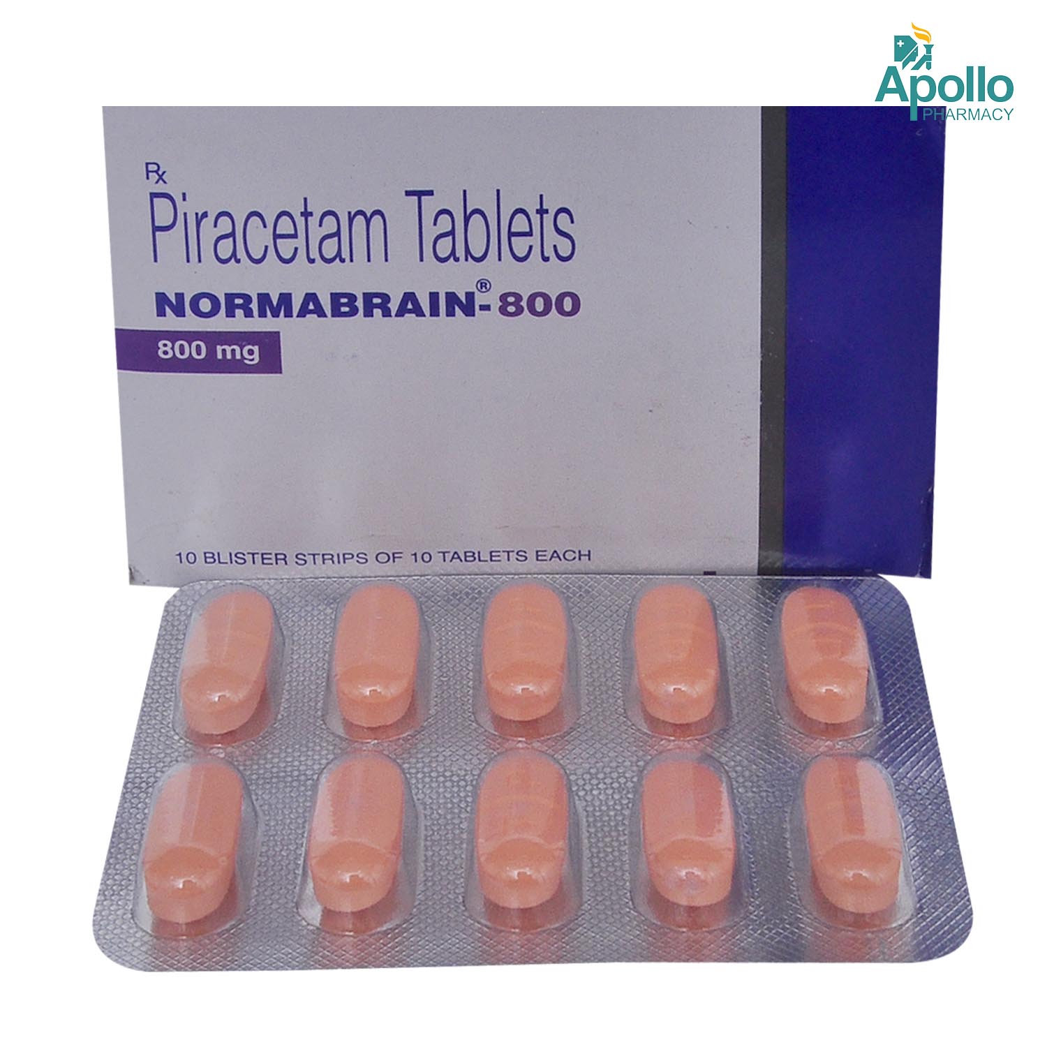 Normabrain-800 Tablet 10's Price, Uses, Side Effects, Composition ...