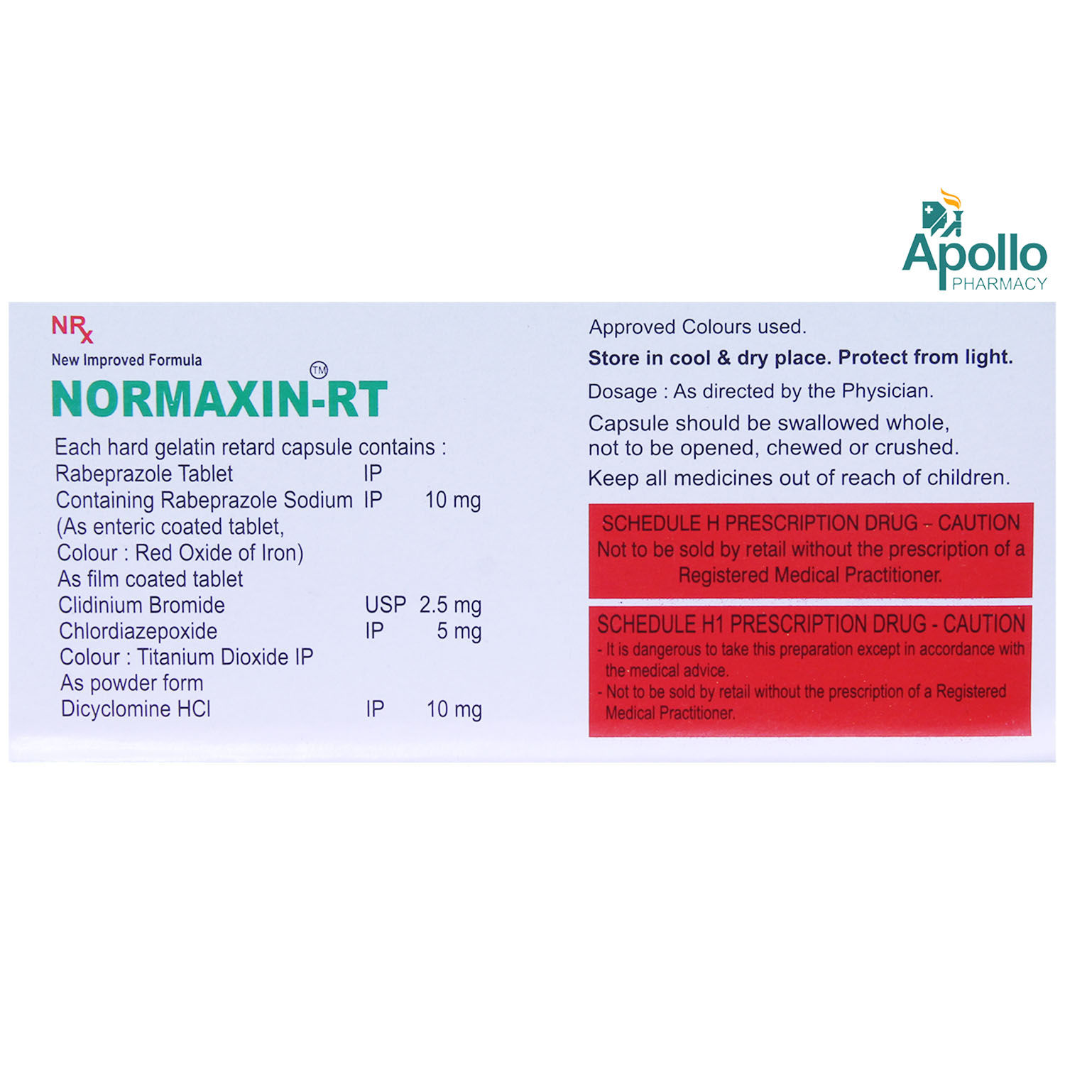 Normaxin RT Tablet 10's Price, Uses, Side Effects, Composition - Apollo ...