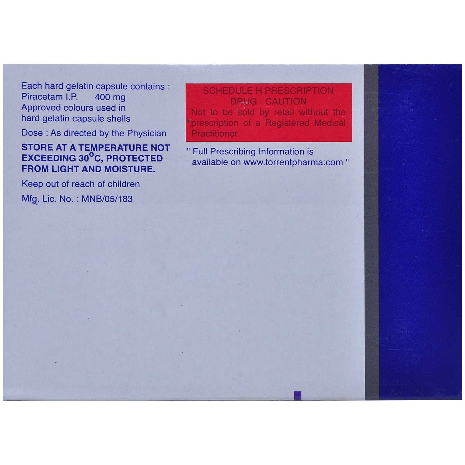 Normabrain 400 mg Capsule 10's Price, Uses, Side Effects, Composition ...