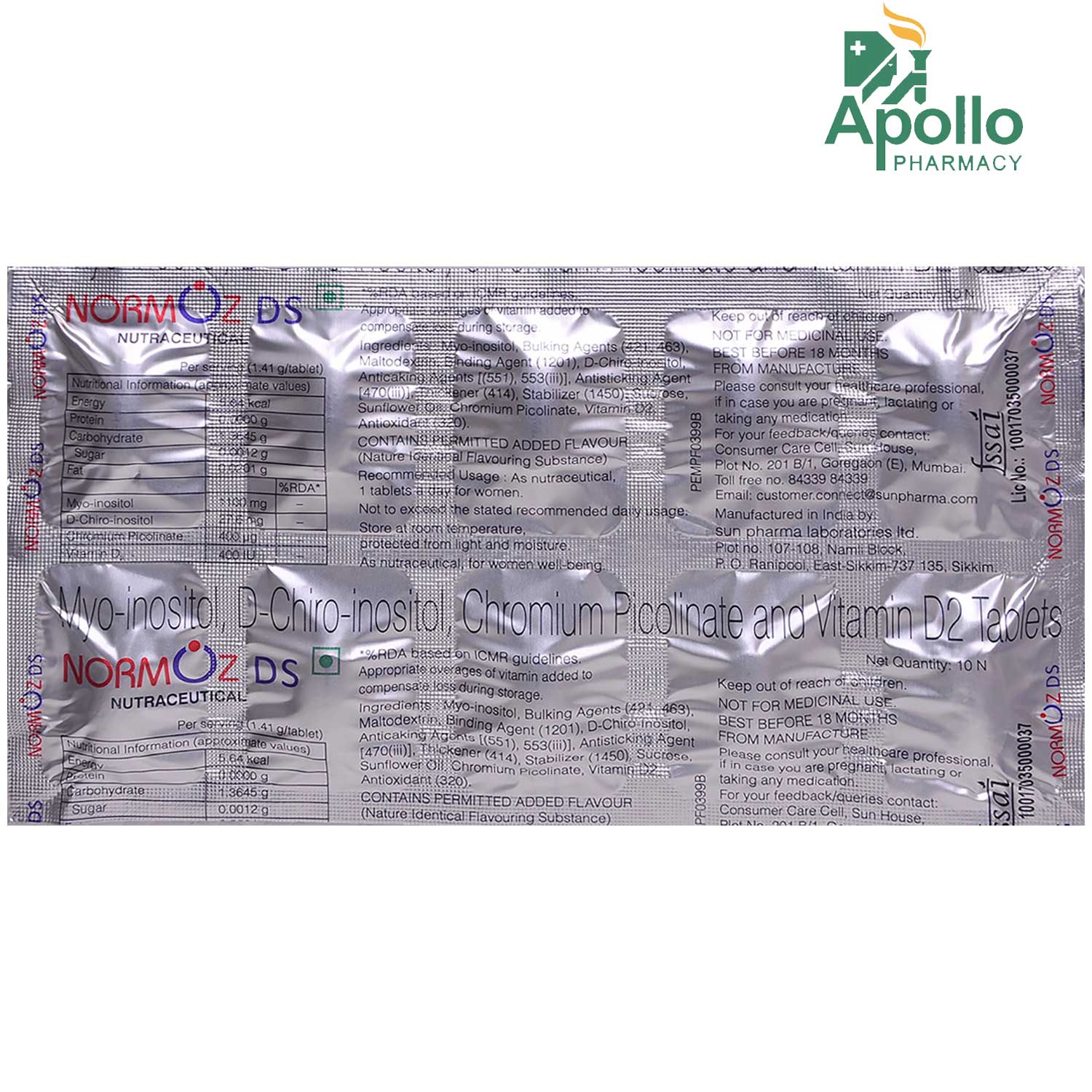 Normoz DS Tablet 10's Price, Uses, Side Effects, Composition - Apollo ...