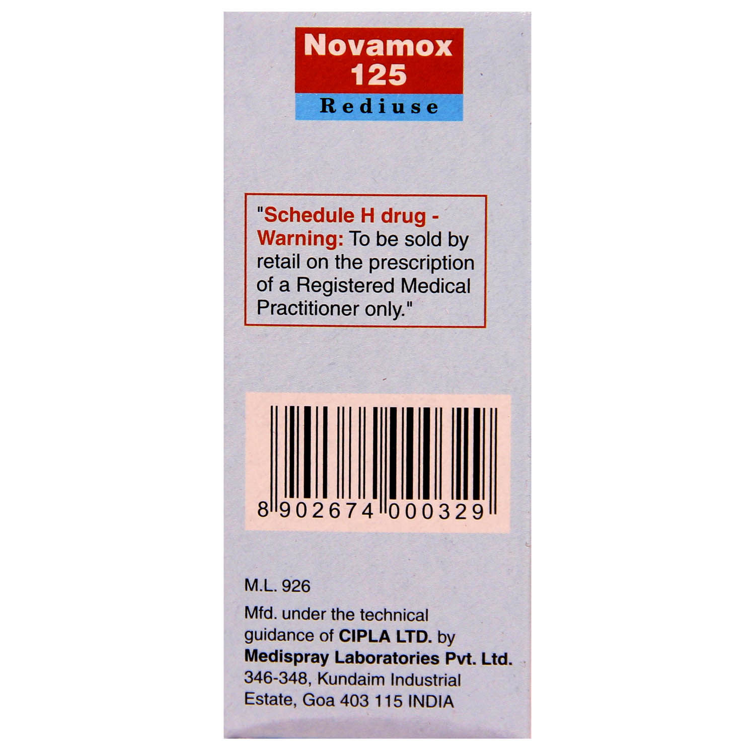 Novamox 125 Rediuse Oral Suspension 30 ml Price, Uses, Side Effects ...