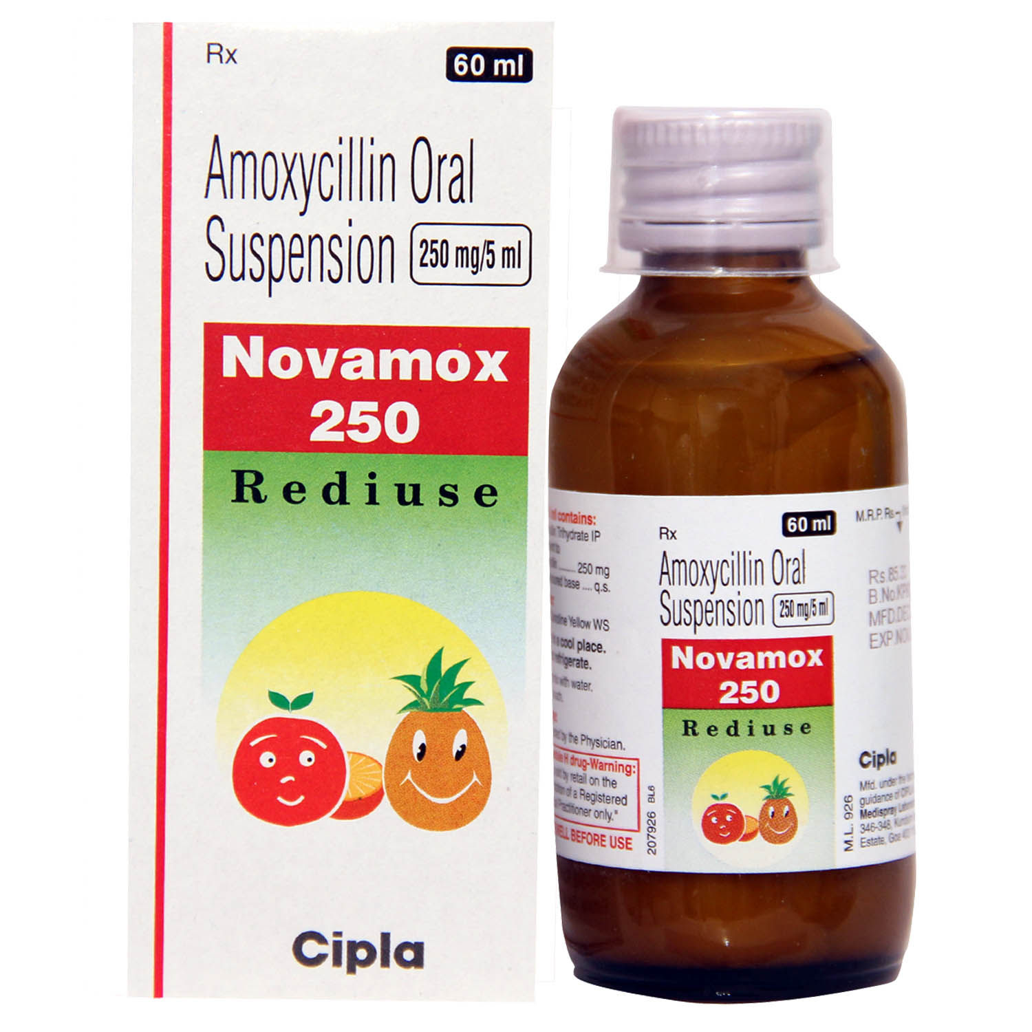 Novamox 250 Rediuse Oral Suspension 60 ml Price, Uses, Side Effects ...
