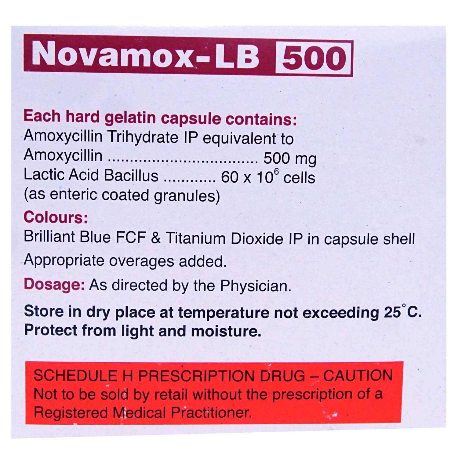 Novamox-LB 500 Capsule 10's Price, Uses, Side Effects, Composition ...