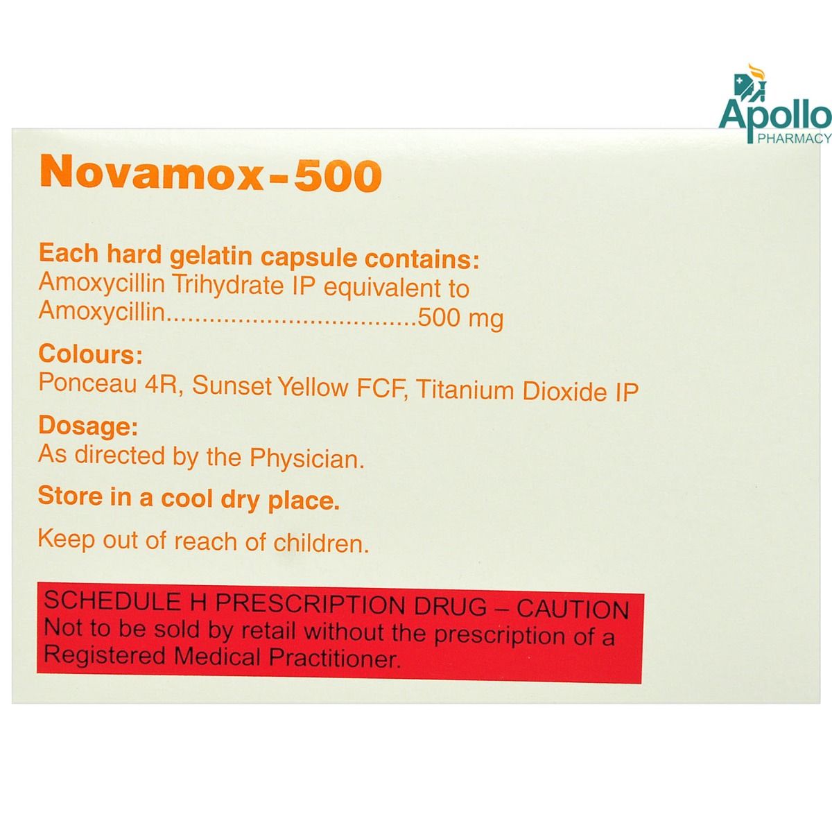 Novamox-500 Capsule 15's Price, Uses, Side Effects, Composition ...