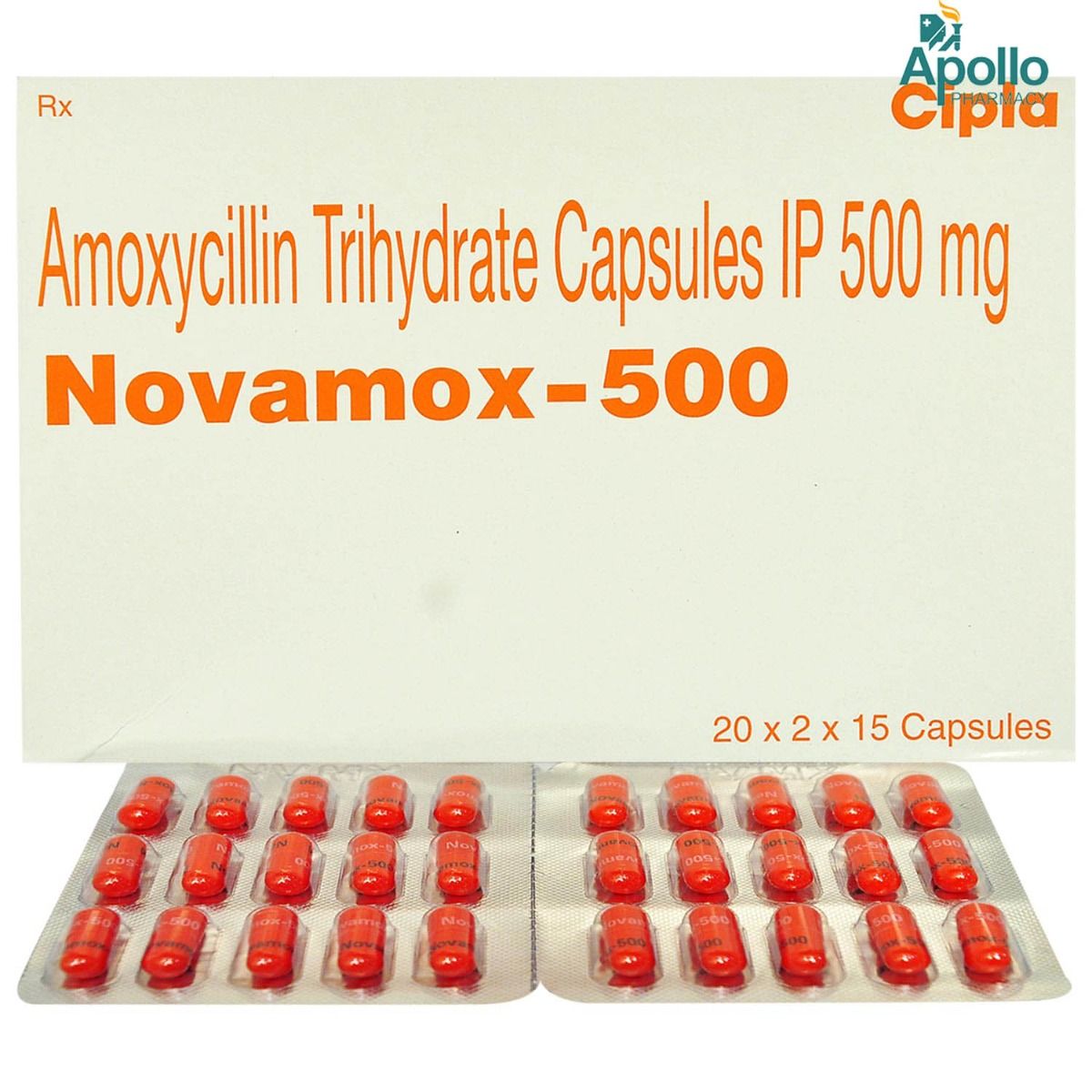 Novamox-500 Capsule 15's Price, Uses, Side Effects, Composition ...